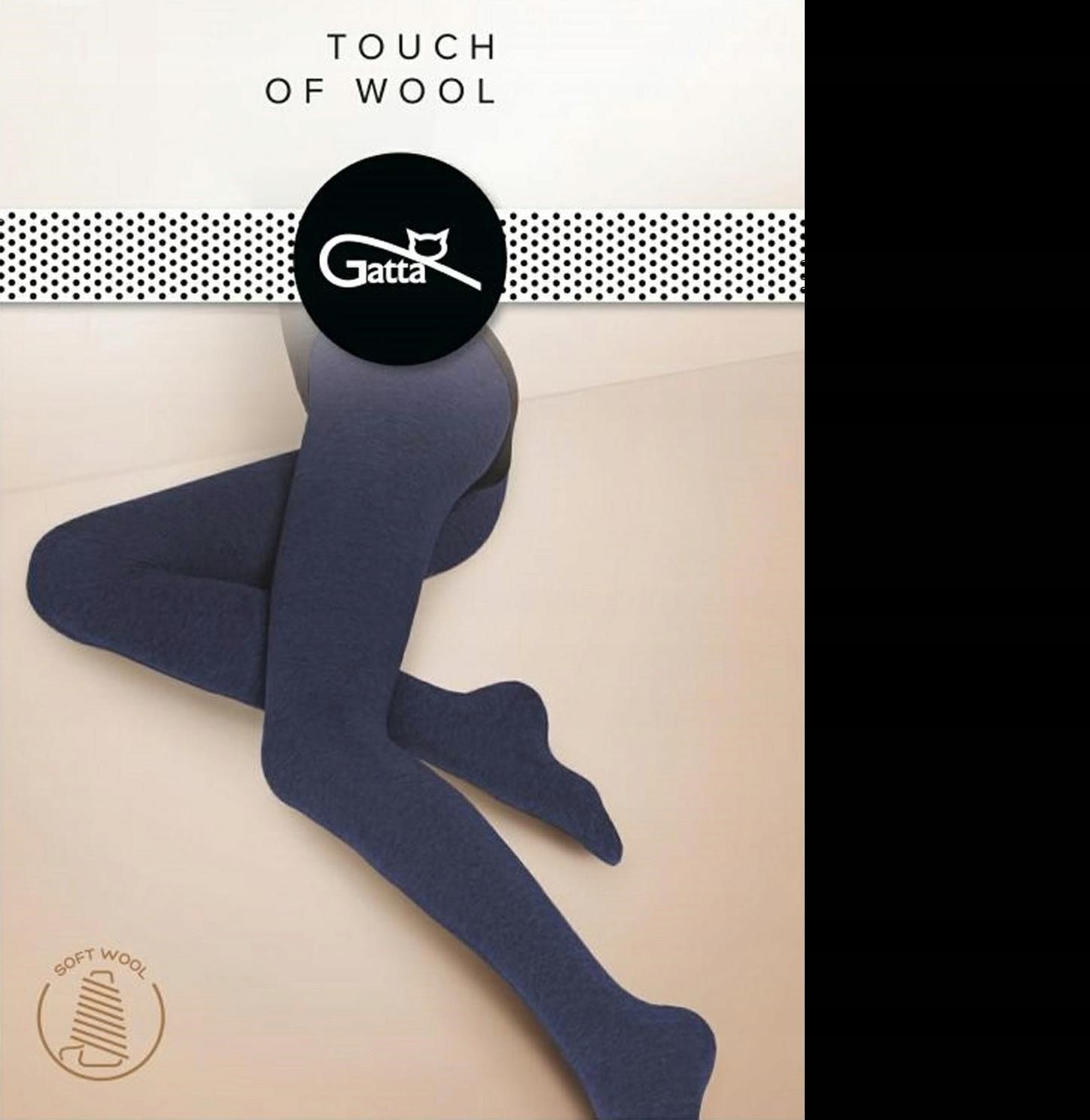 Gatta Touch of Wool rajstopy damskie z wełną ciepłe czarne nero 2-S ...