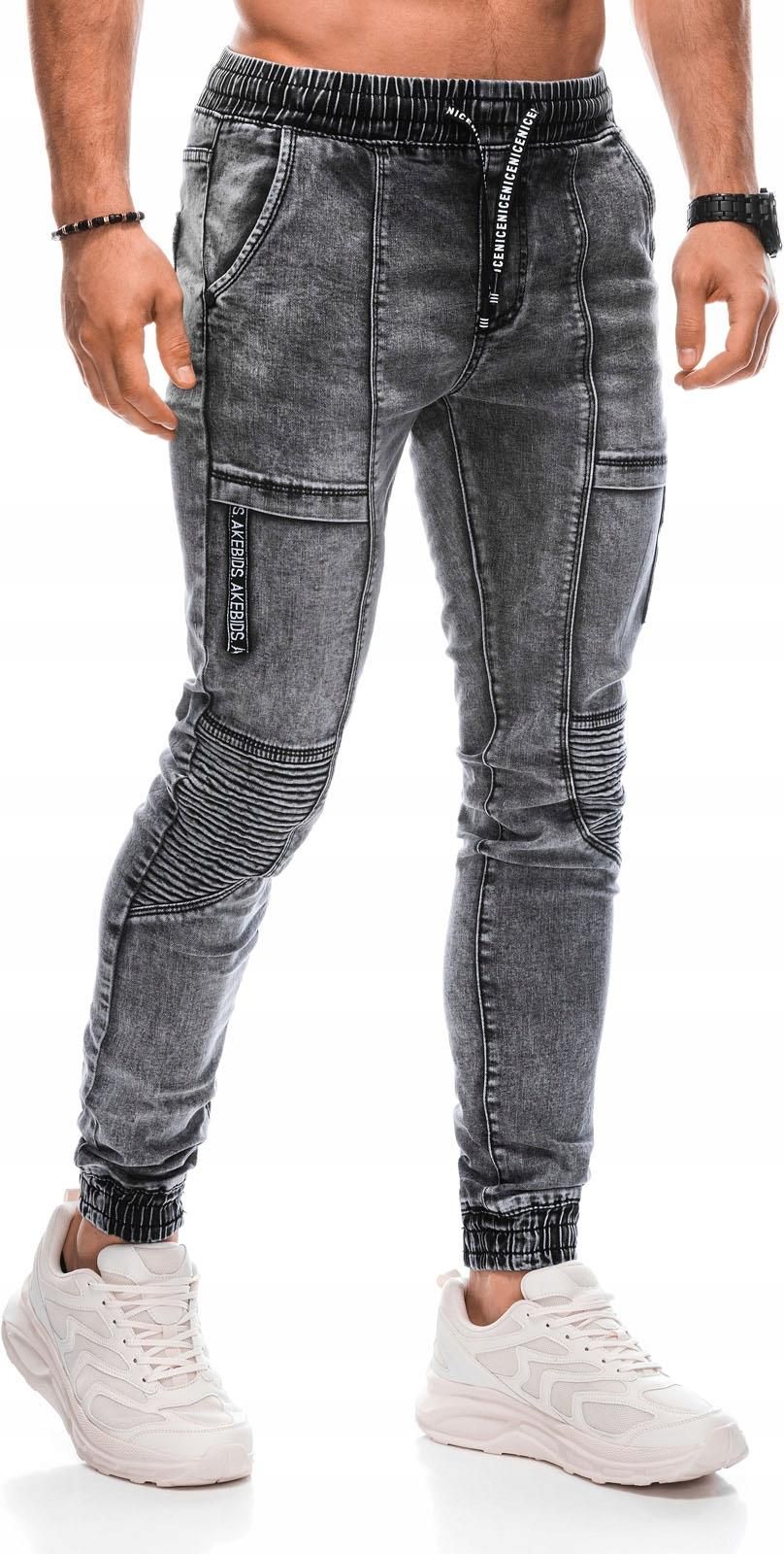 Spodnie męskie joggery 1372P szare 36 - Ceny i opinie - Ceneo.pl