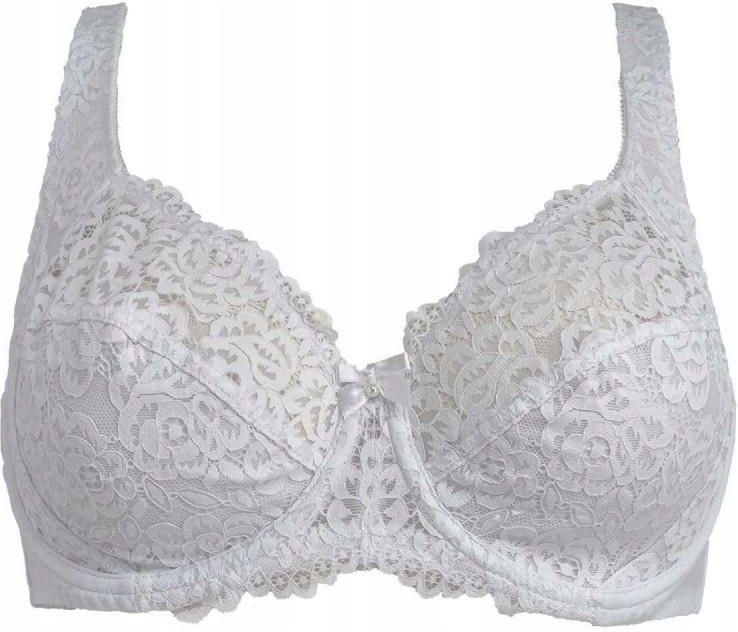 Biustonosz 100D biały koronkowy Anfen koronka fiszbiny miękki - Ceny i opinie - Ceneo.pl