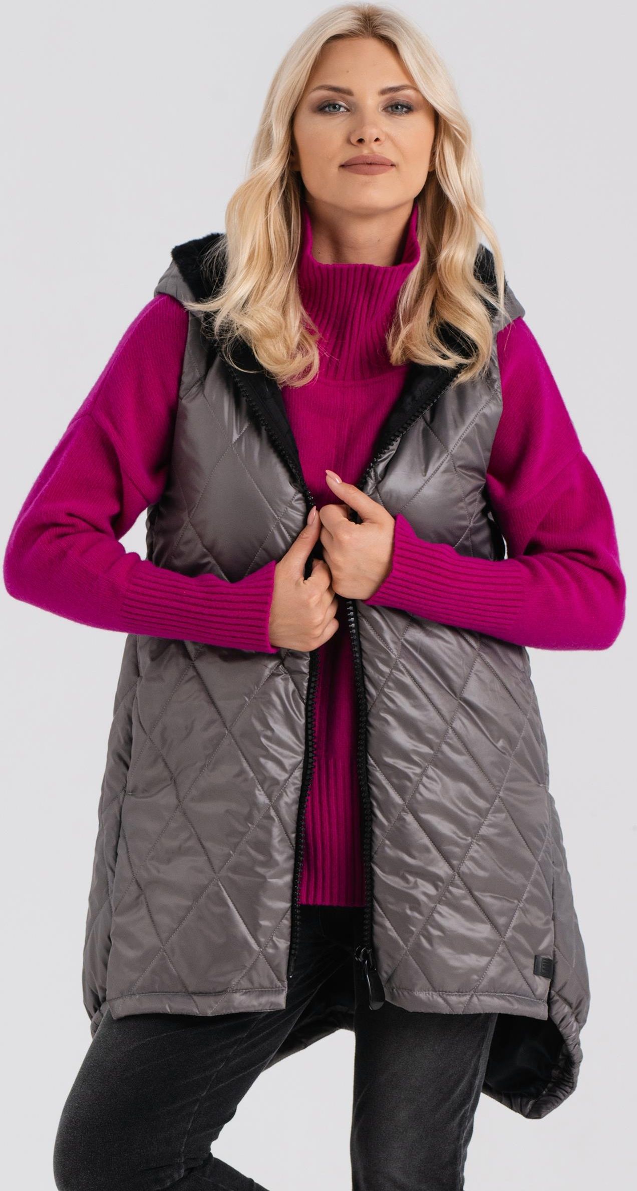 Ciepła kamizelka damska Look Made With Love 3022 Fabi Brown L Brązowa ...