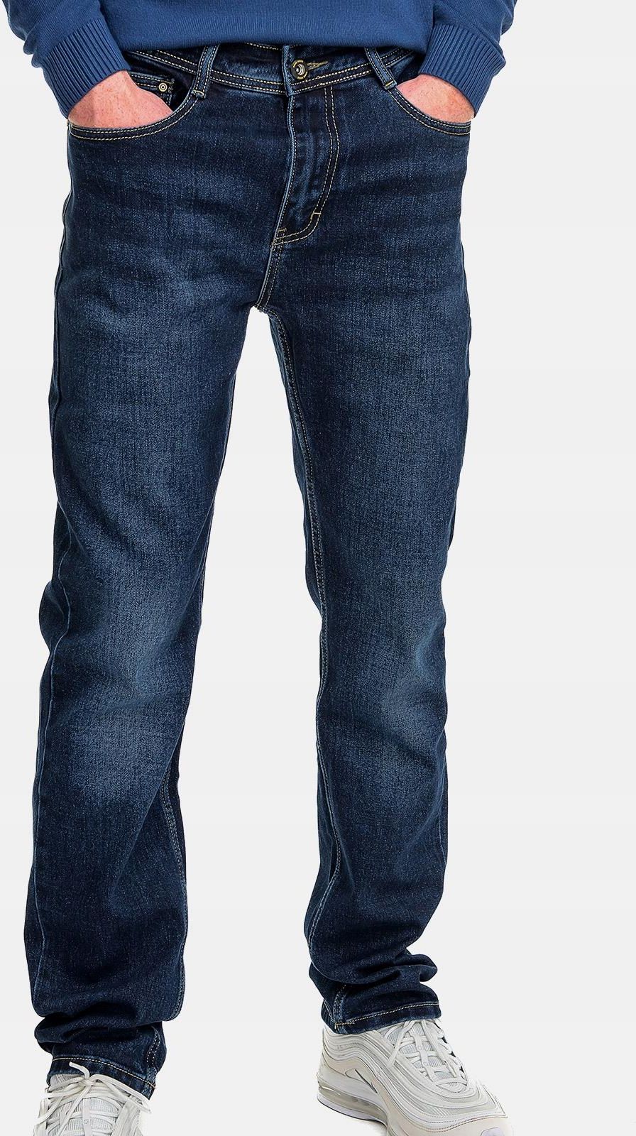 Męskie Spodnie Jeansowe Jeansy Klasyczne Proste granatowe 42 - Ceny i opinie - Ceneo.pl