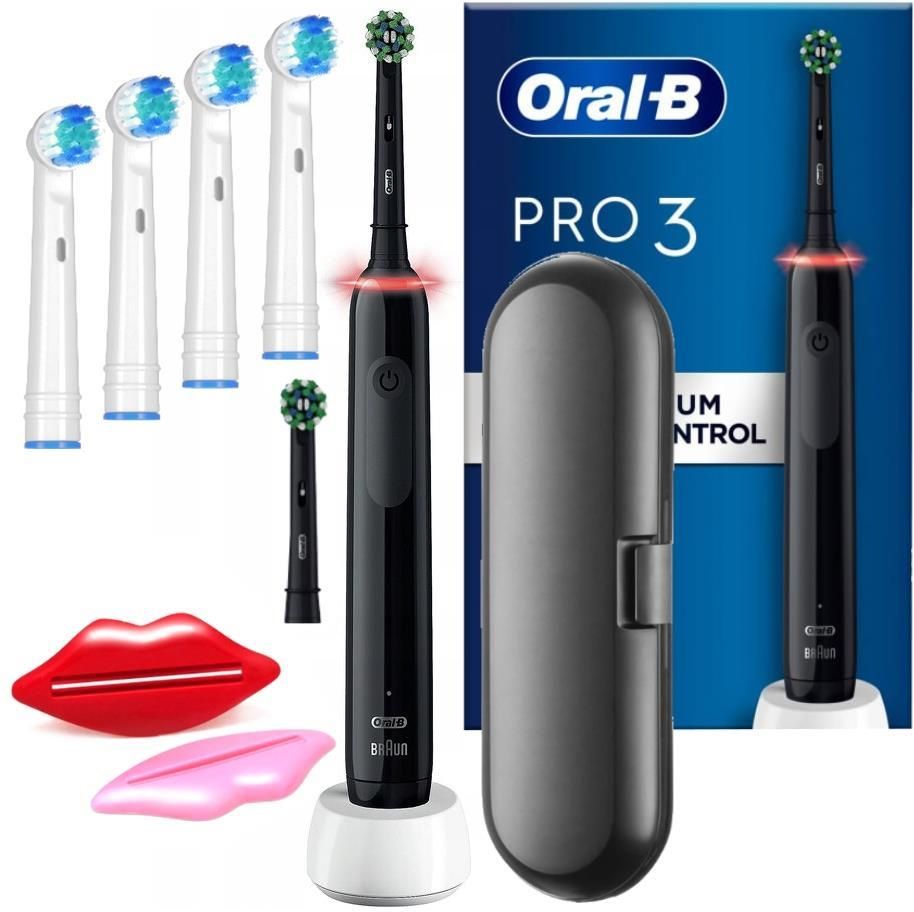 Szczoteczka Elektryczna Oral-B Pro 3 3400N Cross Action Black Zestaw - Opinie i ceny na Ceneo.pl