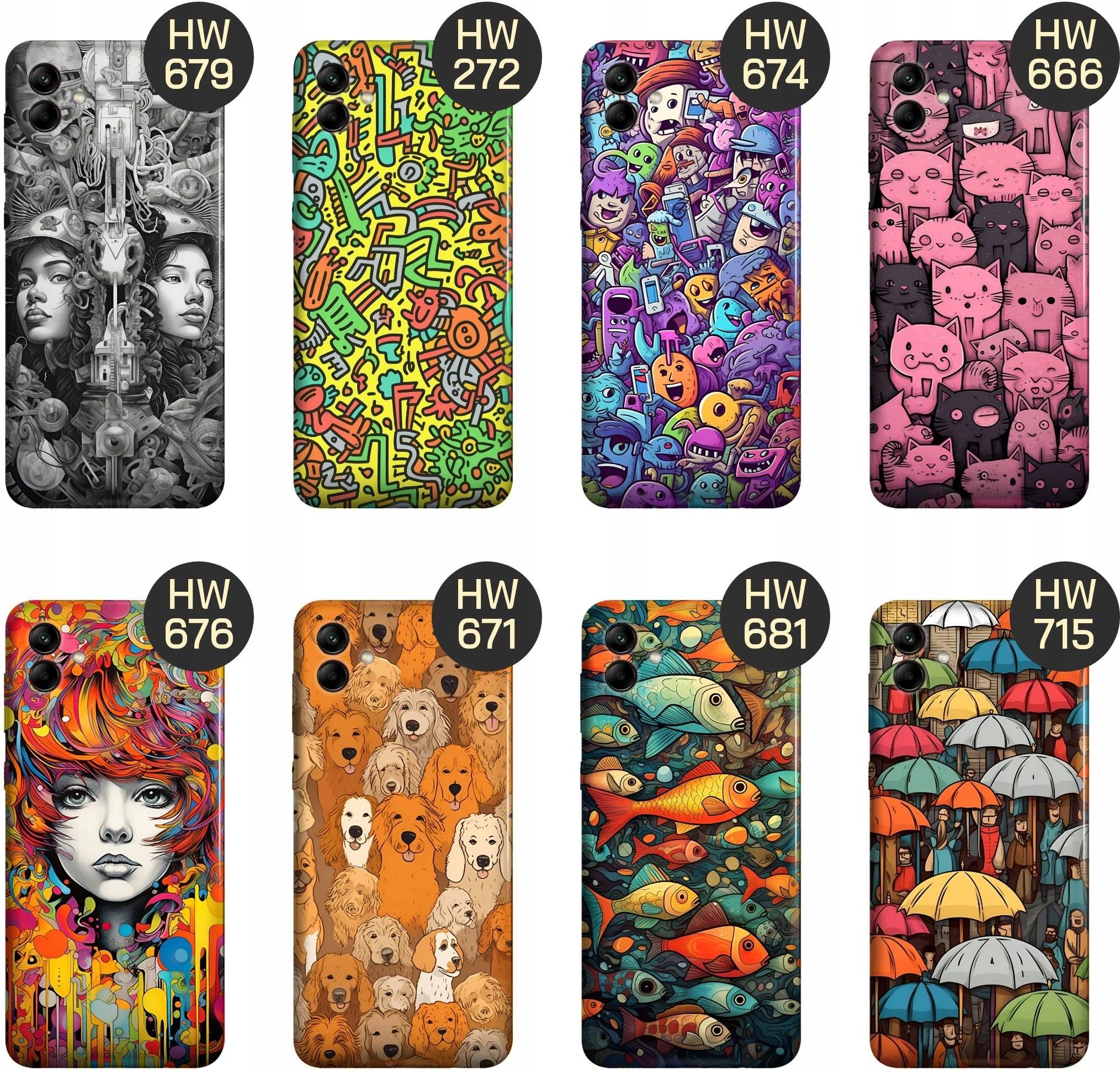 Hello Case Etui Do Samsung Galaxy A04 M13 5G Doodle Zwierzęta Potwory ...
