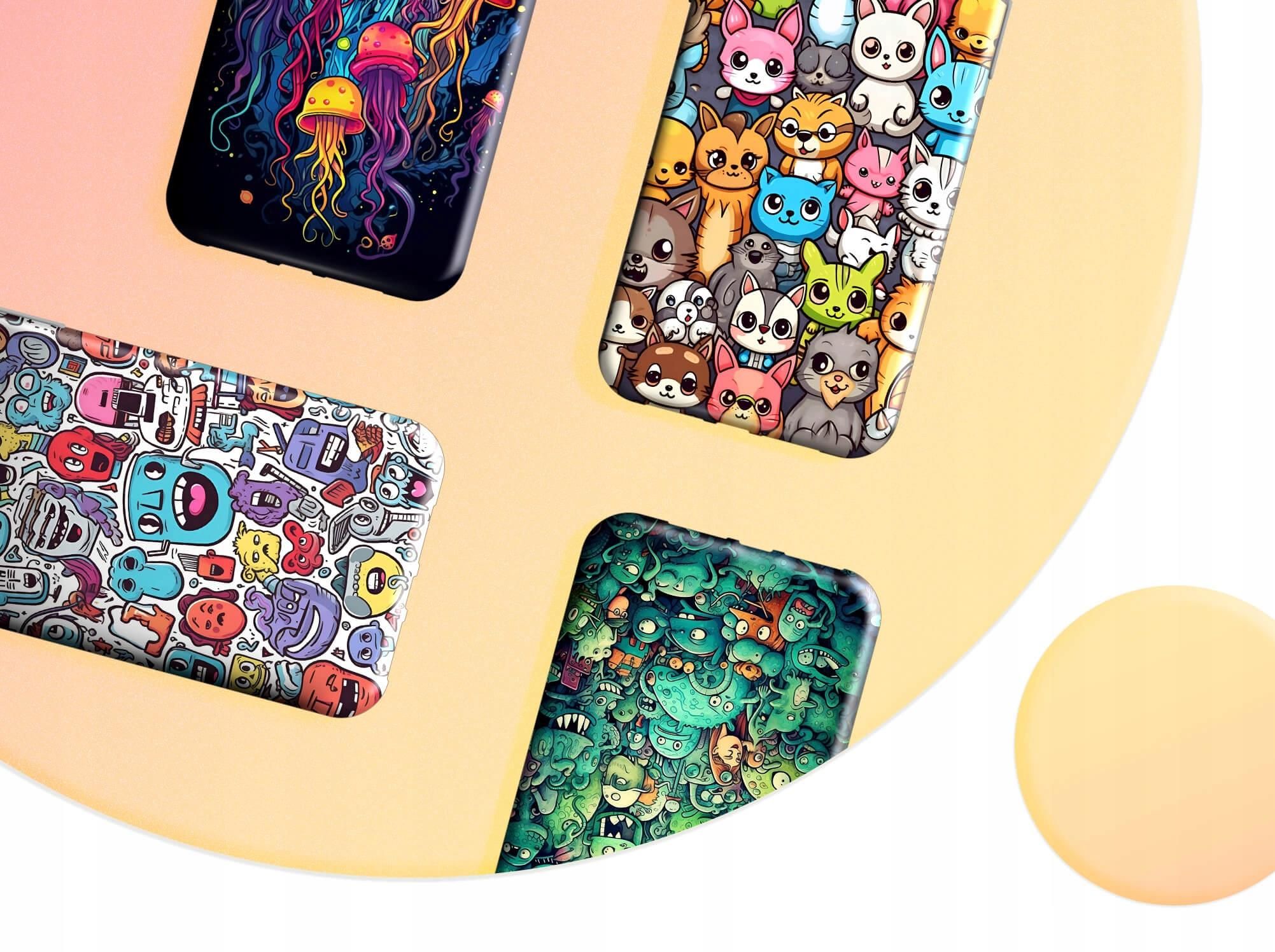 Hello Case Etui Do Samsung Galaxy A04 M13 5G Doodle Zwierzęta Potwory ...