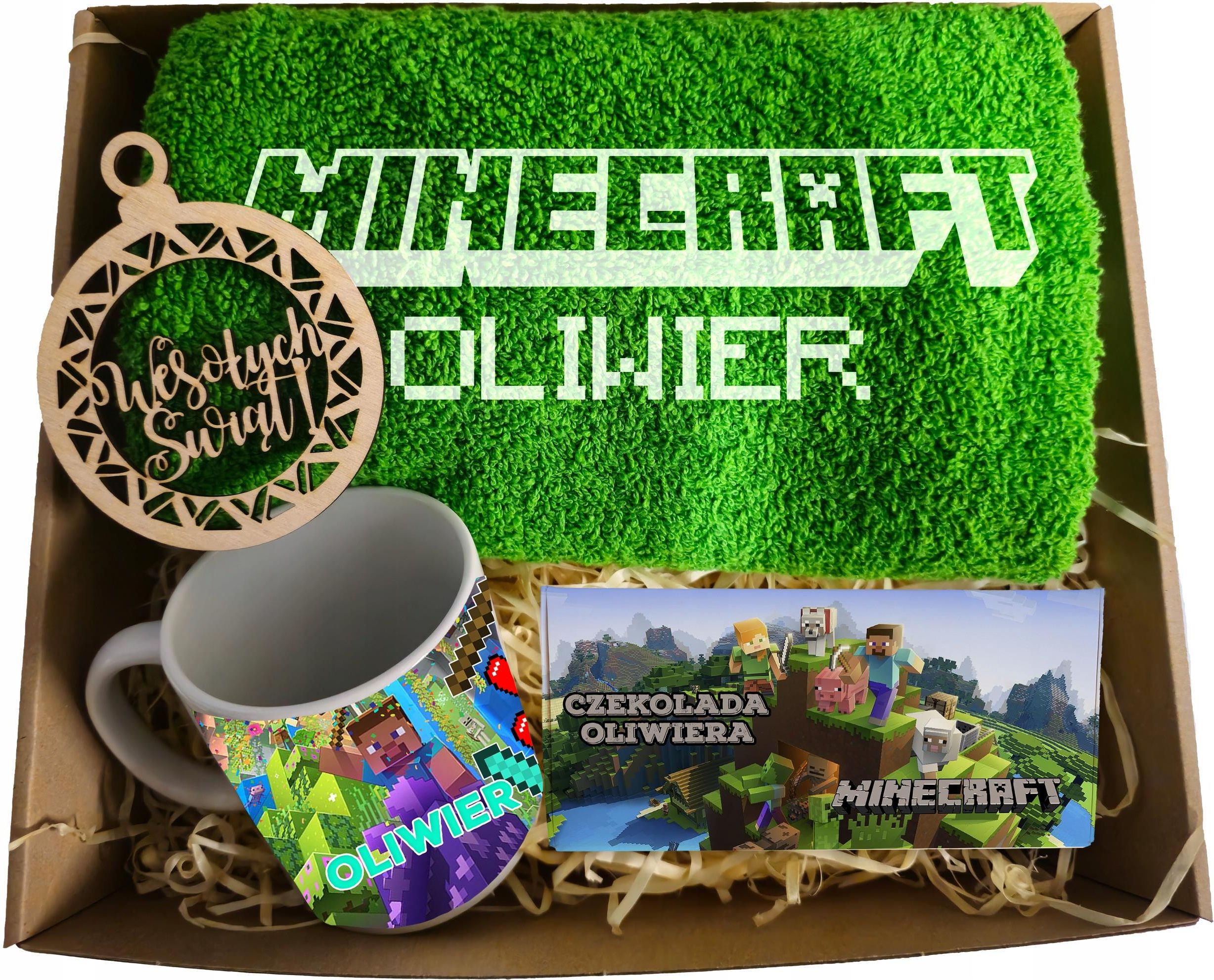 Wyczaruj Prezent Zestaw Kubek + Ręcznik + Czekolada Minecraft Prezent ...