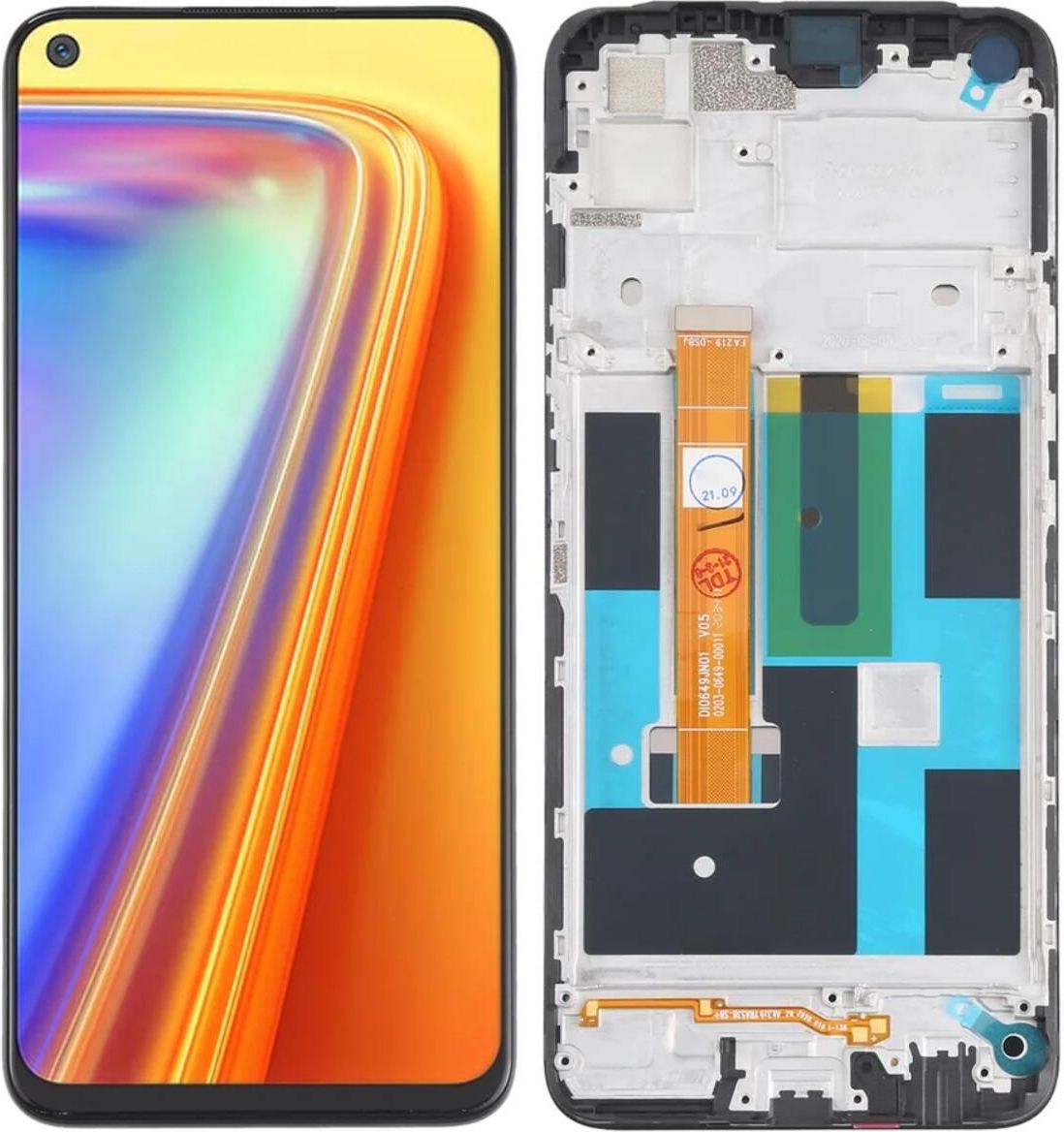Podzespoły do telefonu Tradebit Wyświetlacz Do Realme 7 4G Ips Rmx2155 ...