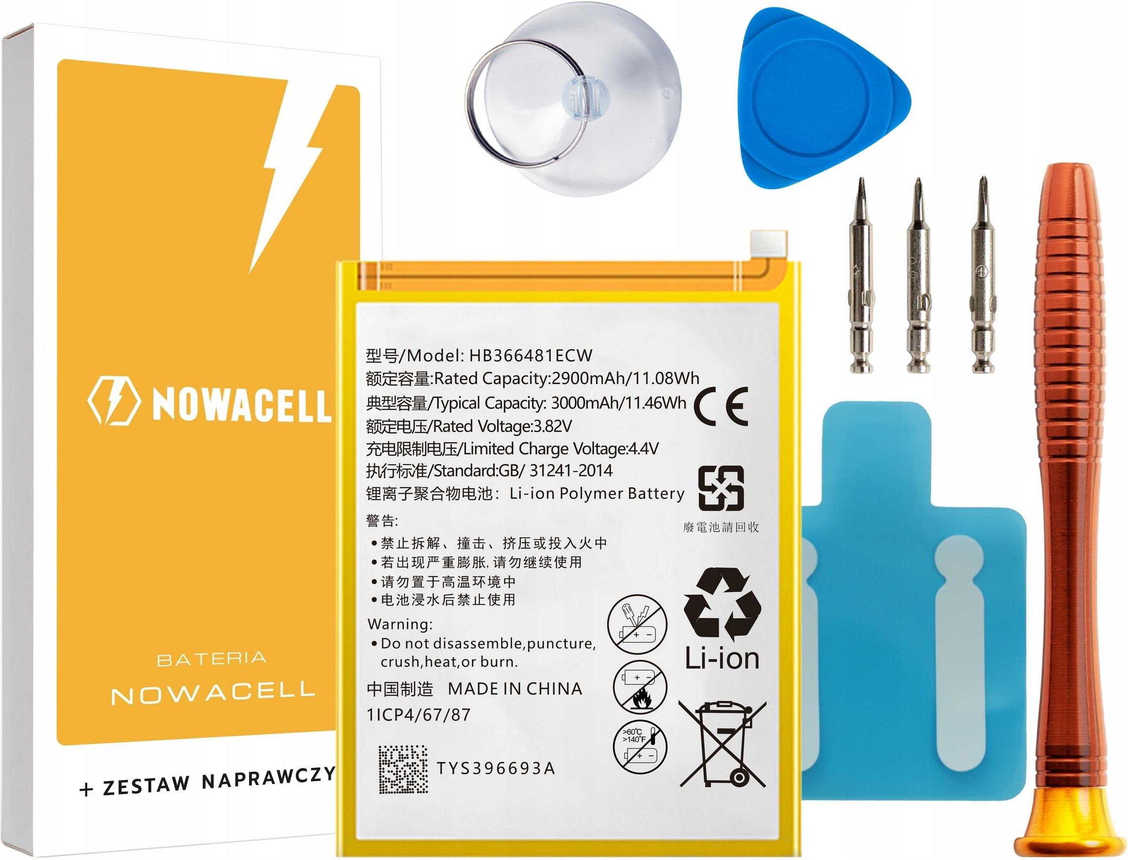 Bateria Bateria Huawei Hb366481Ecw Nova 3E Nowa - Opinie i ceny na Ceneo.pl