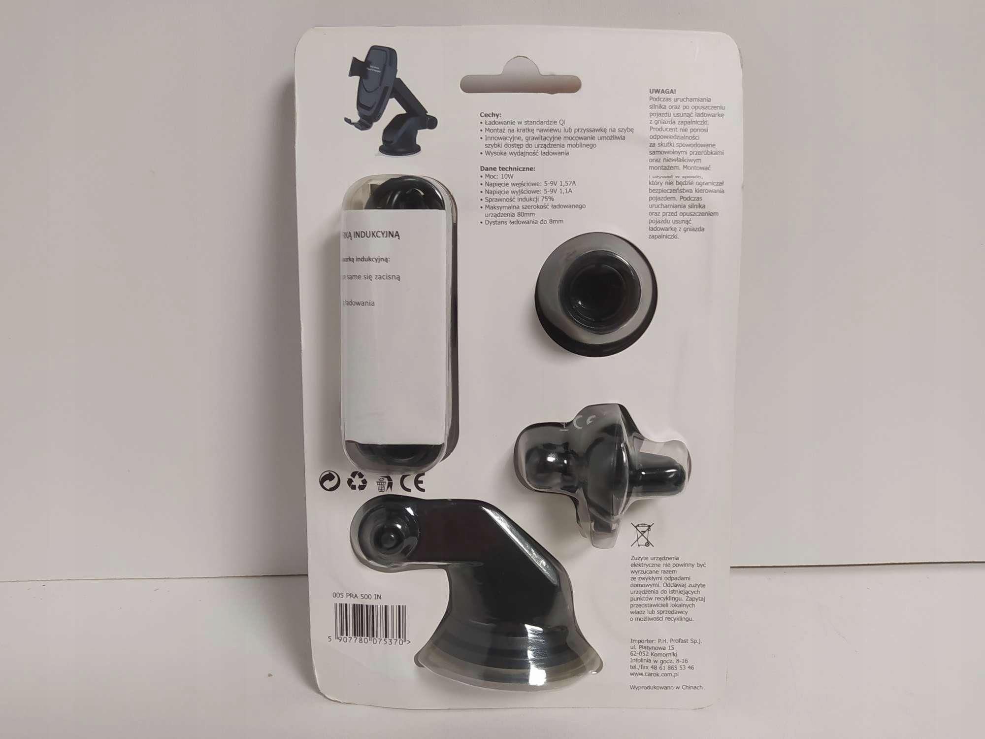 Uchwyt Grawitacyjny Do Telefonu Samochodu Z Ładowarką Indukcyjną Car Ok ...