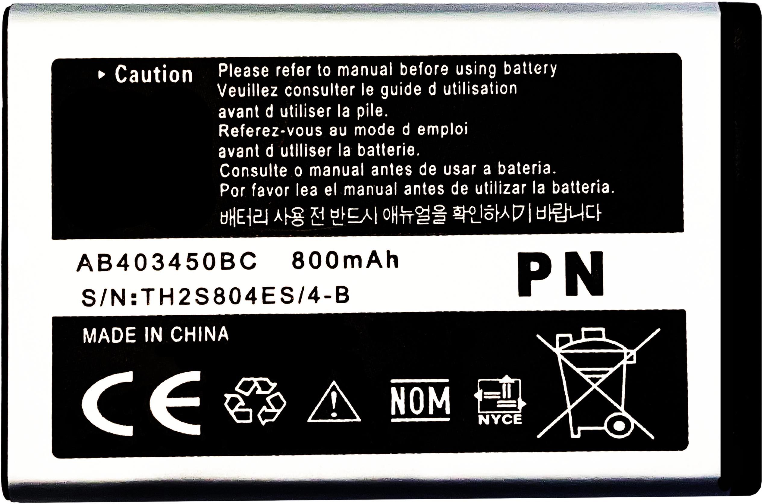 Bateria Nowa Bateria AB403450BC do Samsung S3500, S3500i, E2550 Monte ...