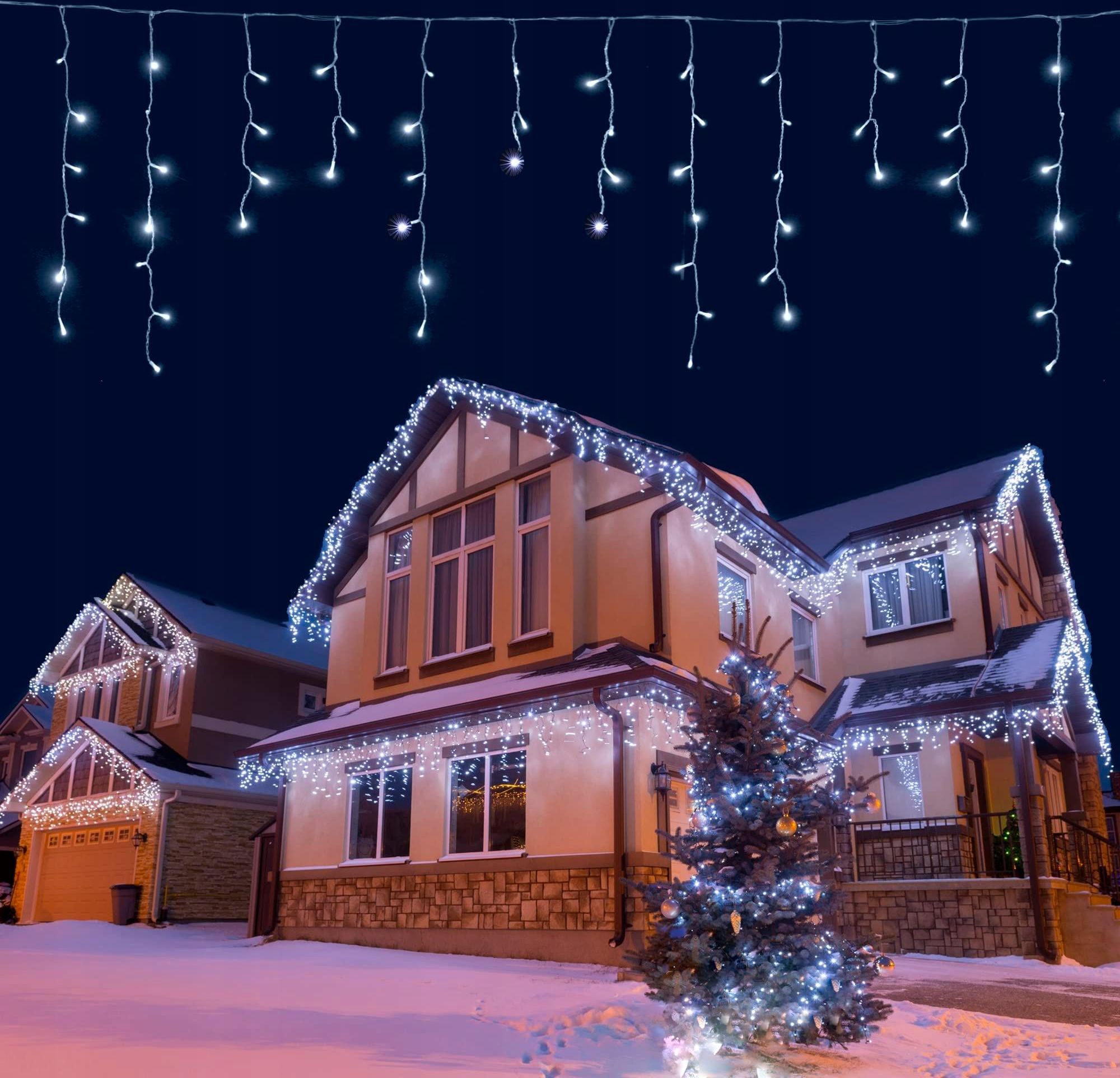 Yosion Girlanda Świetlna Lampki Zewnętrzne Świąteczne 300 Led 9M ...