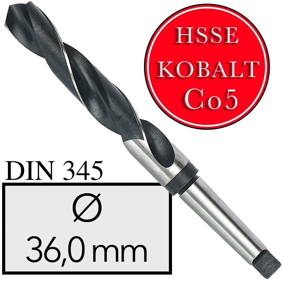 Wiertło Melver Fi 36mm Wiertło Do Metalu Nwkc Hsse Co5 Din 345 ...