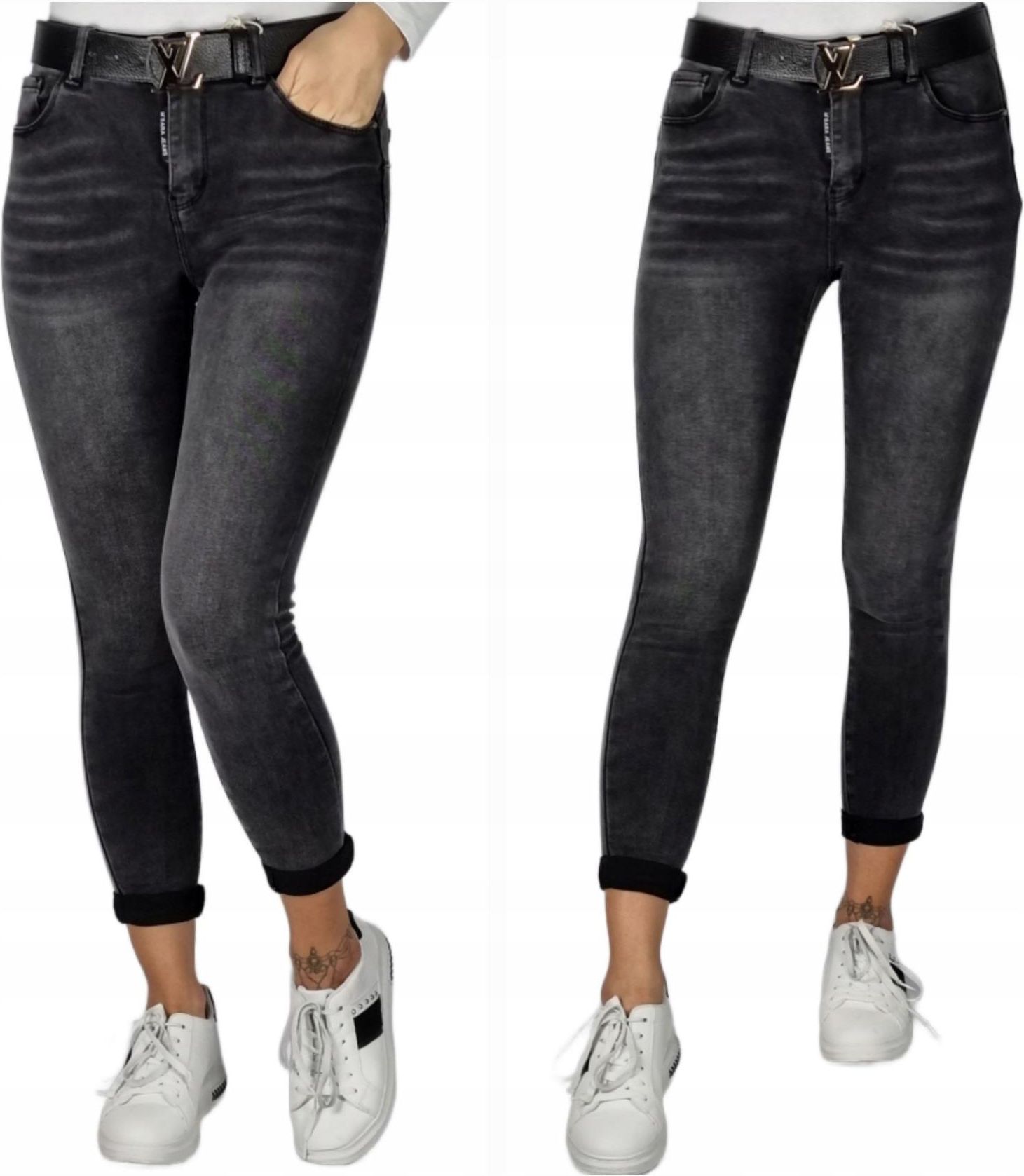 M.sara Spodnie Szare Jeansowe Klasyczne Rozmiar 26 - Ceny i opinie - Ceneo.pl