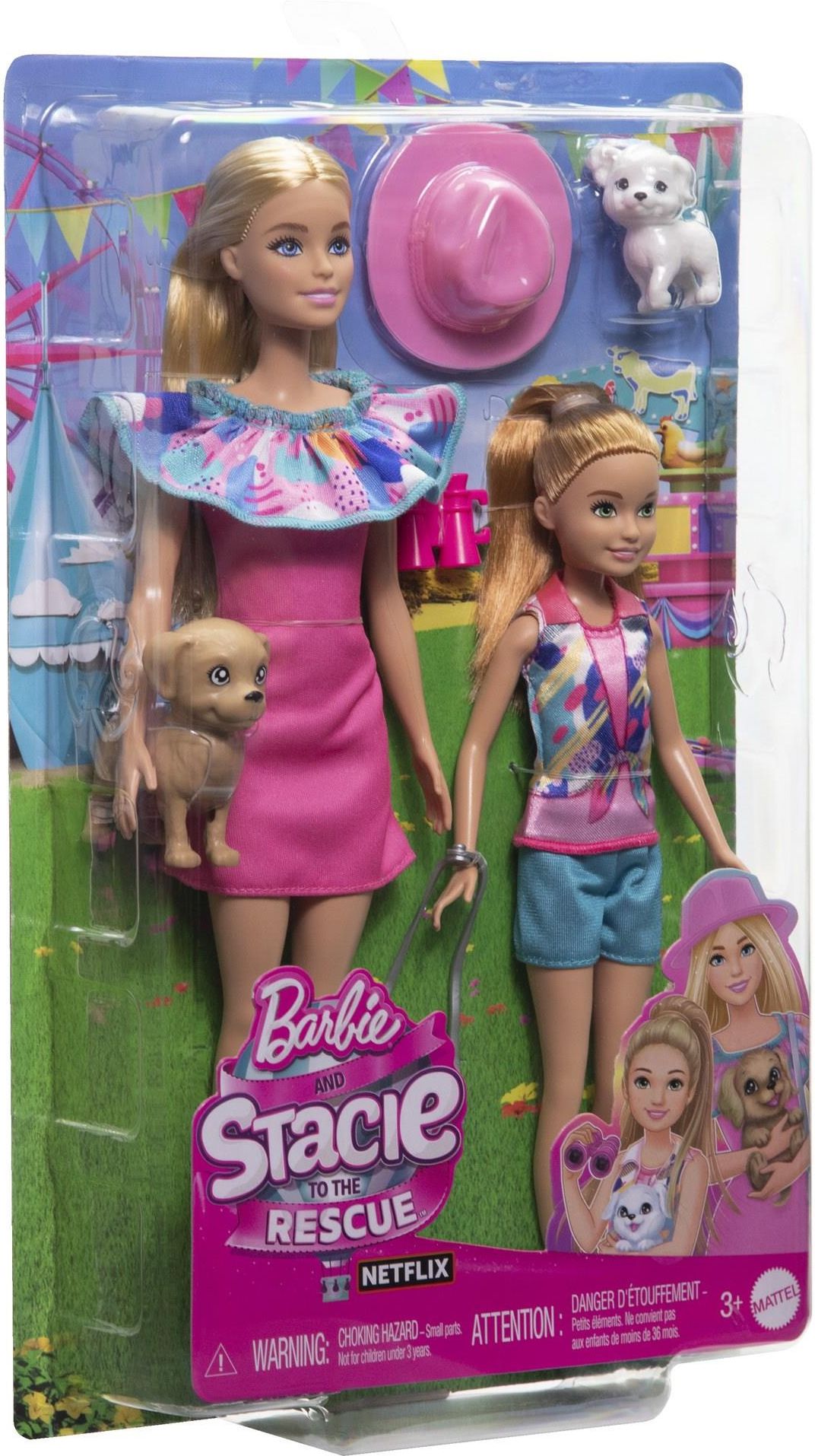 Lalka Barbie Stacie i Barbie 2-pak lalek o blond włosach i niebieskich ...