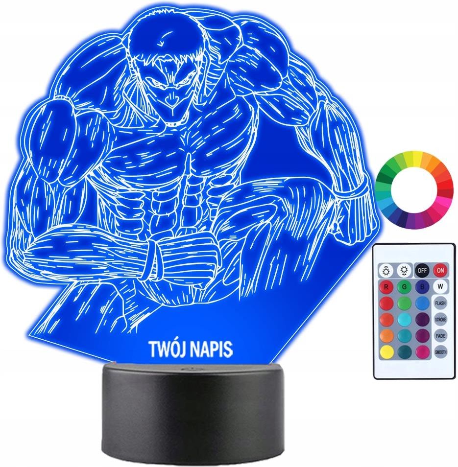 Lampka Nocna 3D Led Attact On Titan Atak Tytanów Tytan Opancerzony Grawer - Opinie i atrakcyjne ...