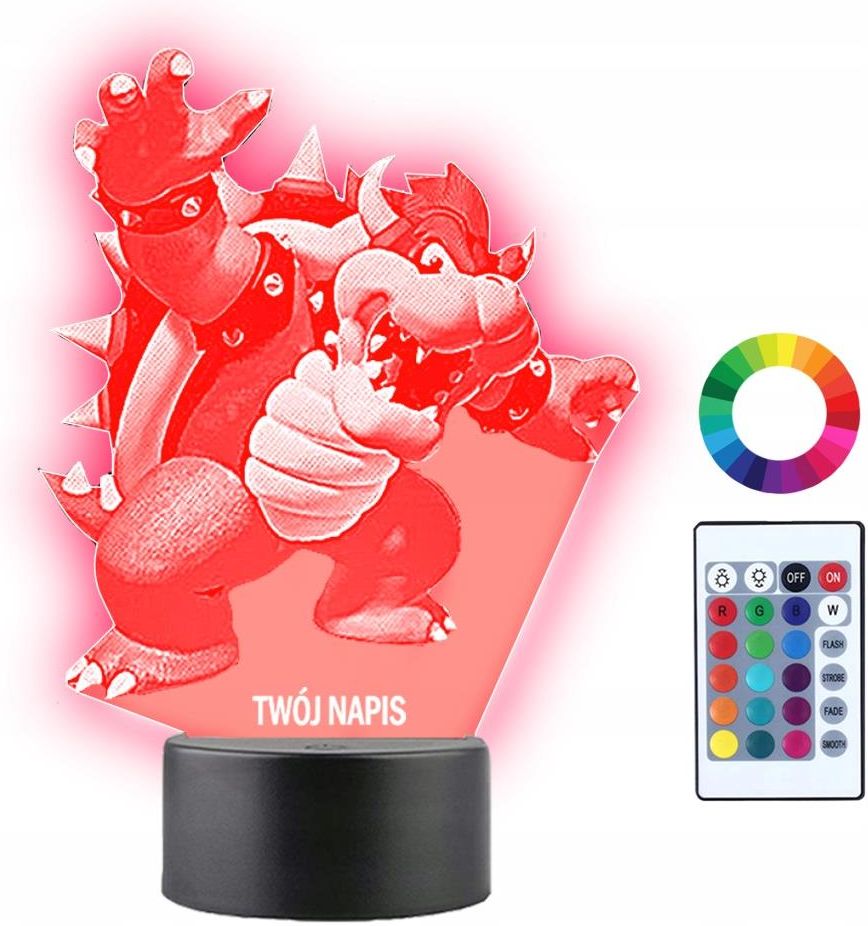 Lampka Nocna 3D Led Bowser Mario Bros Gra - Opinie i atrakcyjne ceny na ...
