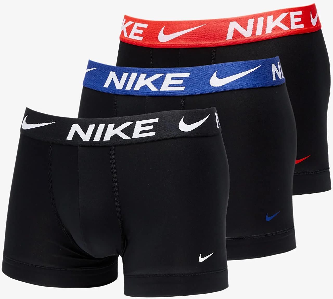 Nike Dri-FIT Essential Micro Trunk 3-Pack Black/ Iren Red WB/ Deep ...