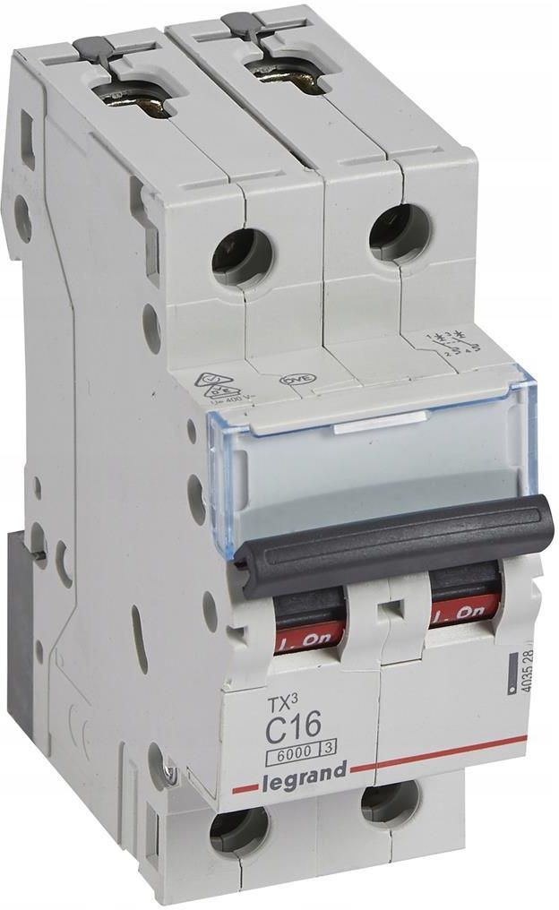 Bezpiecznik Legrand Wyłącznik Nadprądowy 2P C 16A 6Ka Ac S302 Tx3 403528 - Opinie i ceny na Ceneo.pl