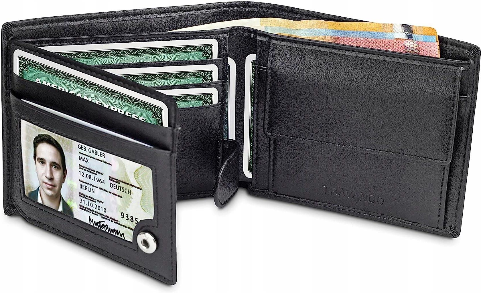 Travando Męski Portfel RFID Czarny - Ceny i opinie - Ceneo.pl