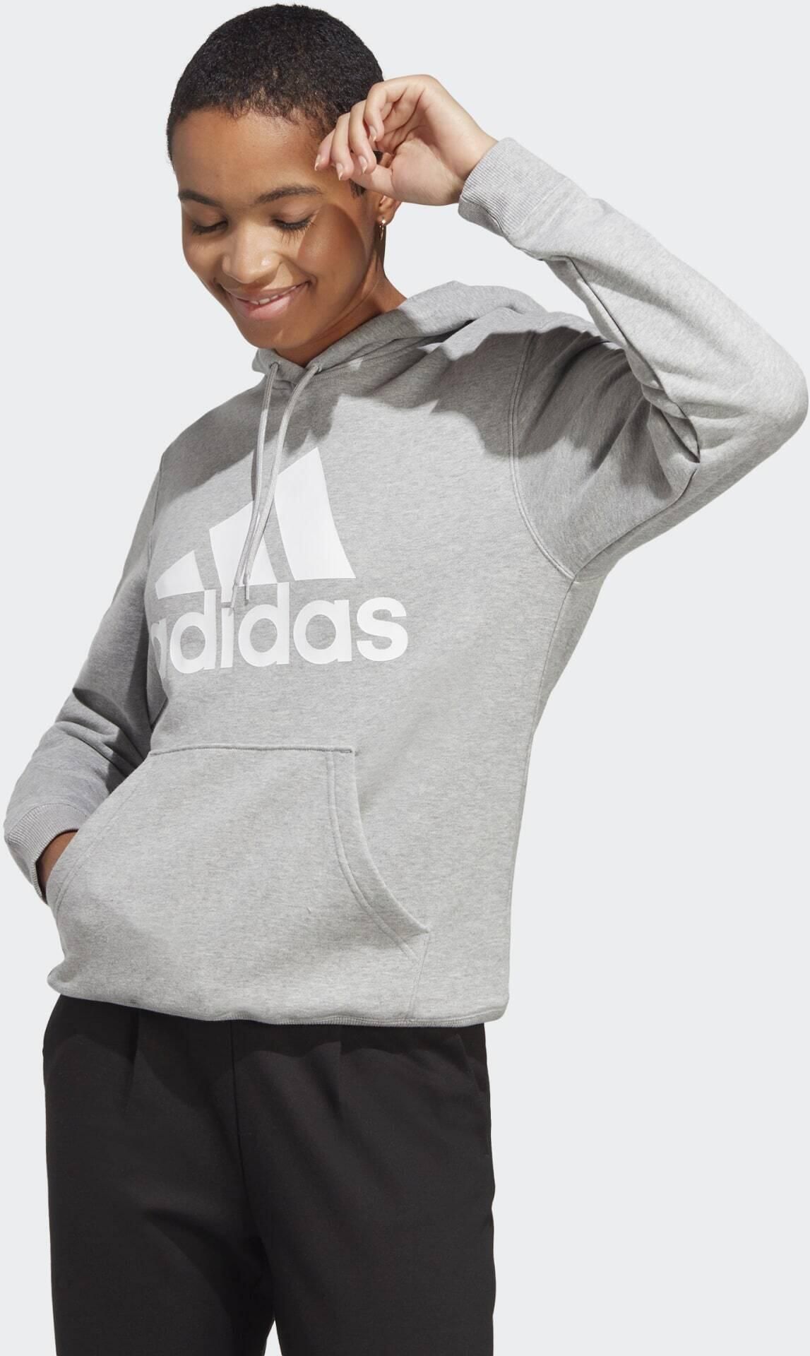Adidas Essentials Big Logo Regular French Terry Hoodie Białe - Ceny i ...