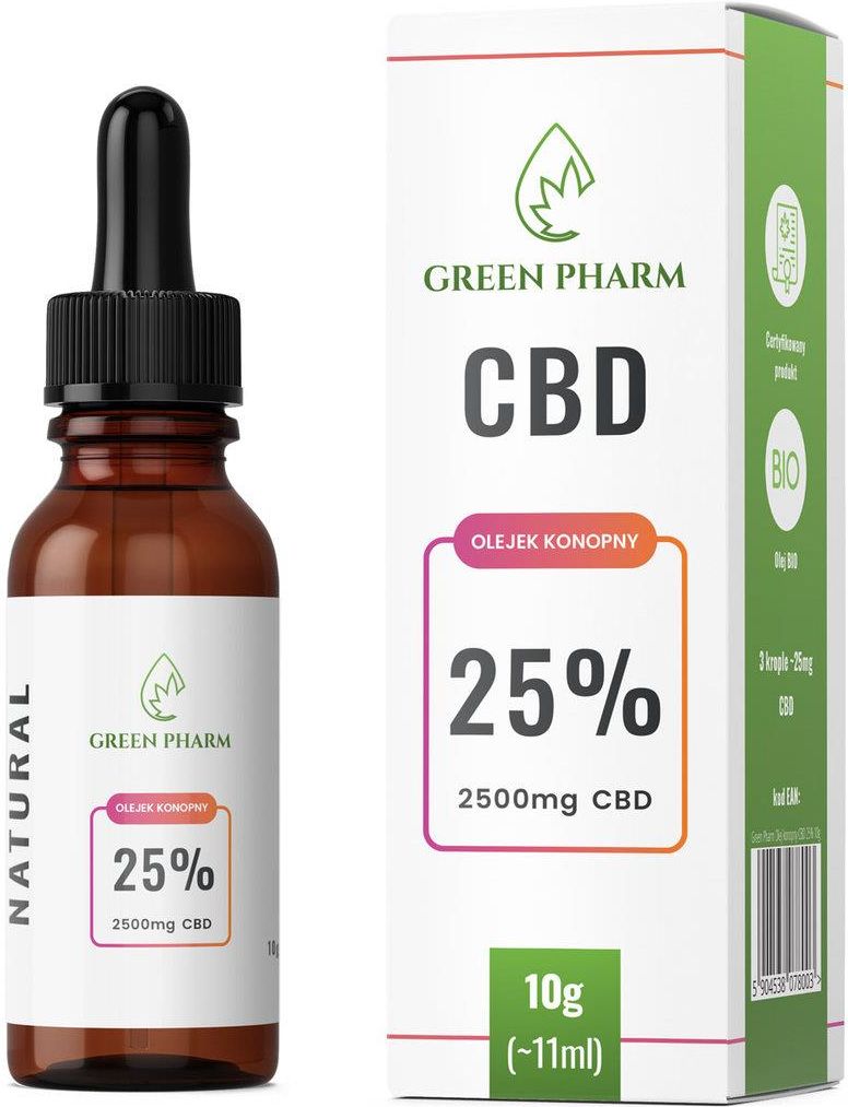Preparat medycyny naturalnej Green Pharm Olejek Konopny Cbd 25% Full ...