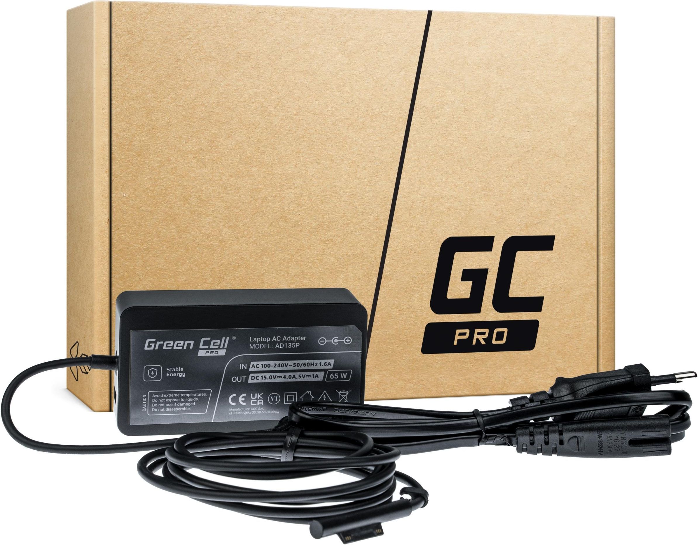Zasilacz do laptopa Green Cell Pro 1706 65W 15V 4A do Microsoft Surface ...