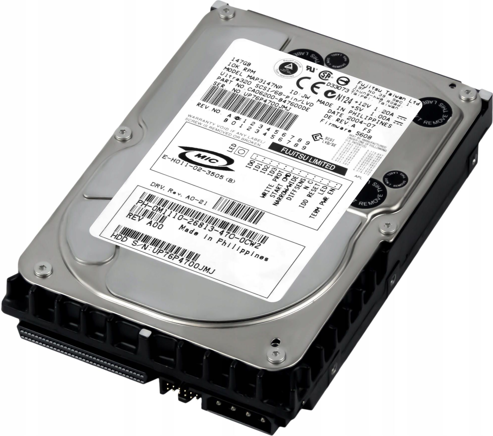 Dysk serwerowy Dell 147GB 10K 8MB Scsi U320 3.5' MAP3147NP (0M1110 ...