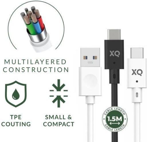Xqisit Usb C A 2 0 1 5M Czarny - Opinie i ceny na Ceneo.pl