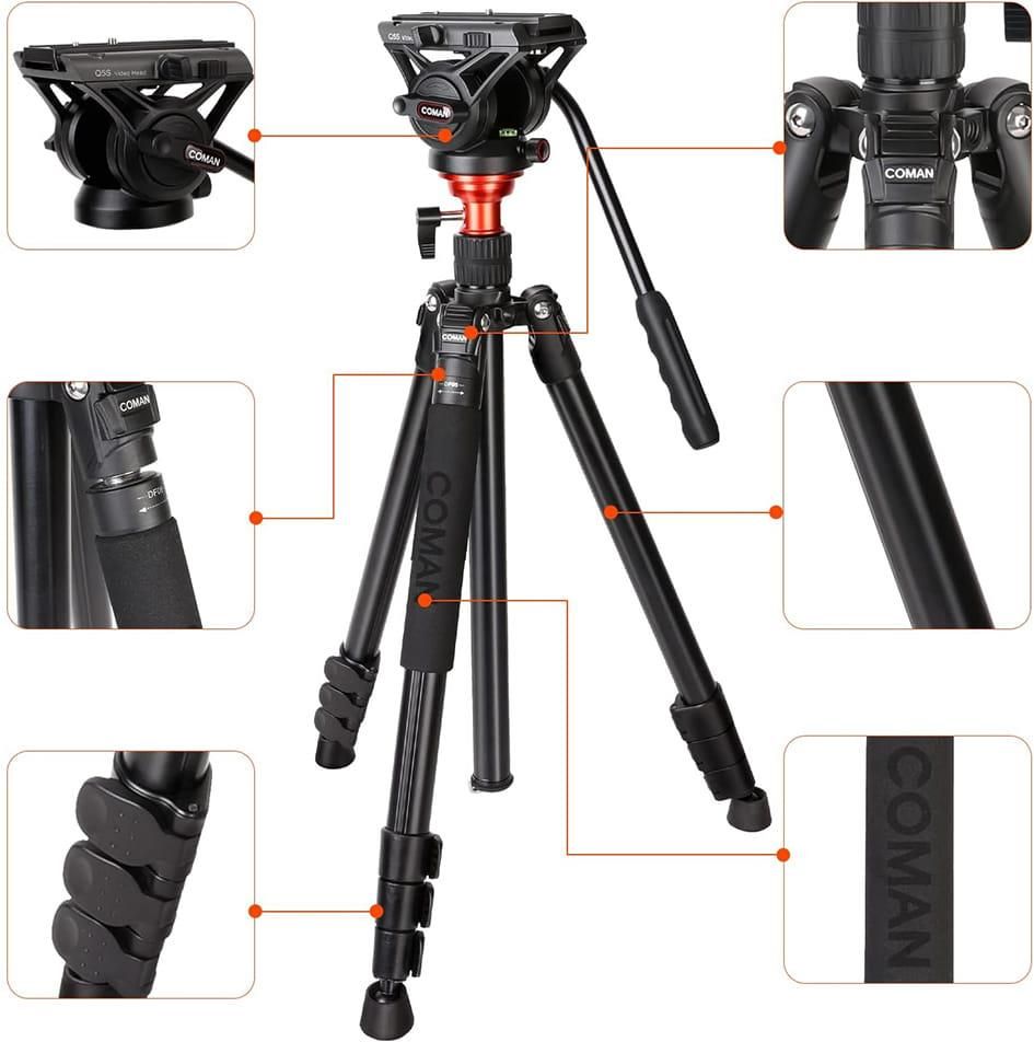 Statyw Coman DF06s statyw video 180cm z funkcją monopodu - Ceny i ...