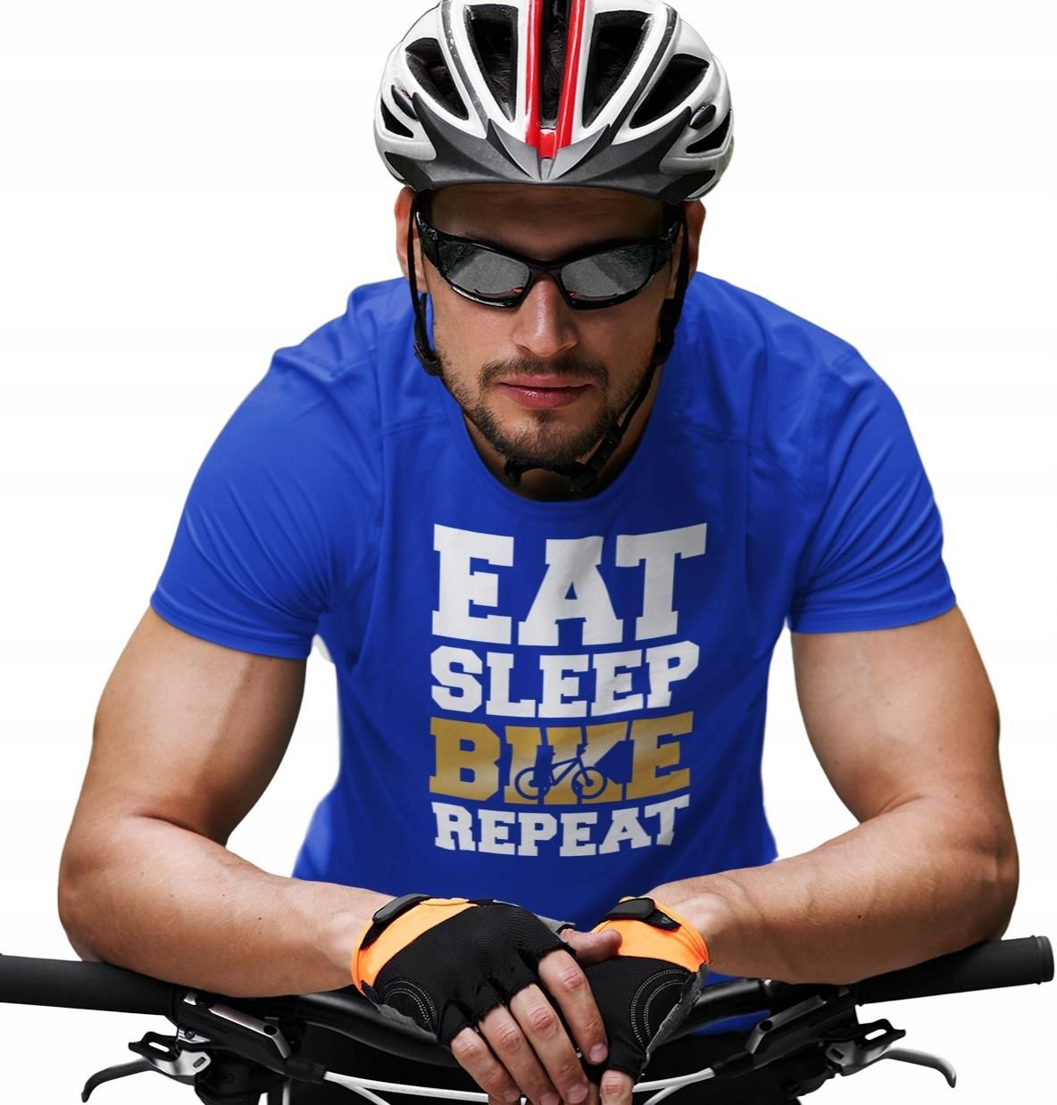 Koszulka Rowerzysta Rower Eat Sleep Bike Repeat - Ceny i opinie - Ceneo.pl