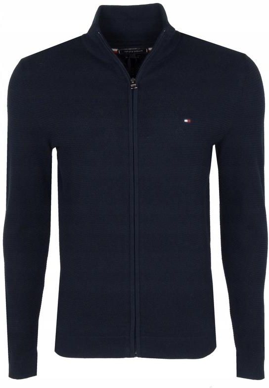 Tommy Hilfiger sweter męski, rozpinany, bawełniany, granatowy, Xs ...