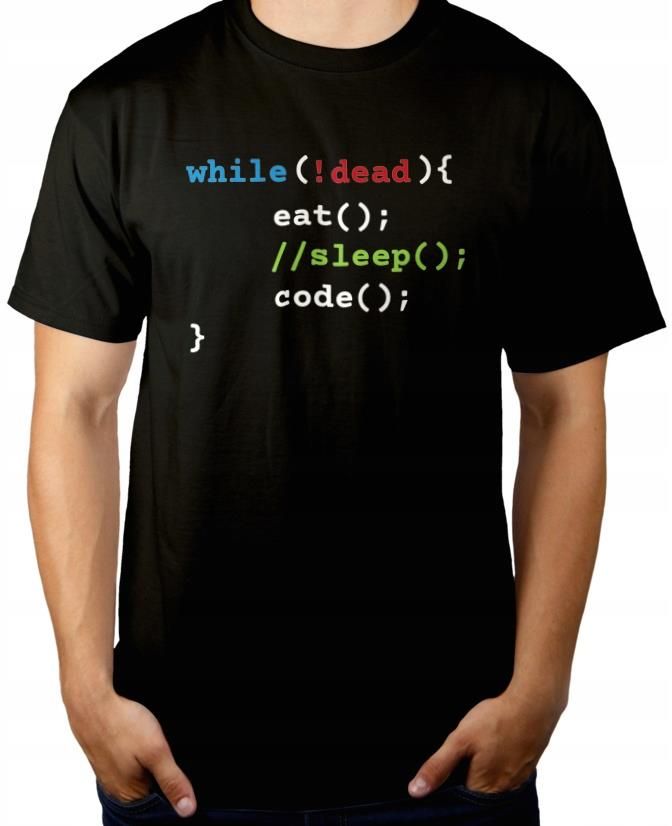 Programista Eat Sleep Code Koszulka Czarna - Ceny i opinie - Ceneo.pl