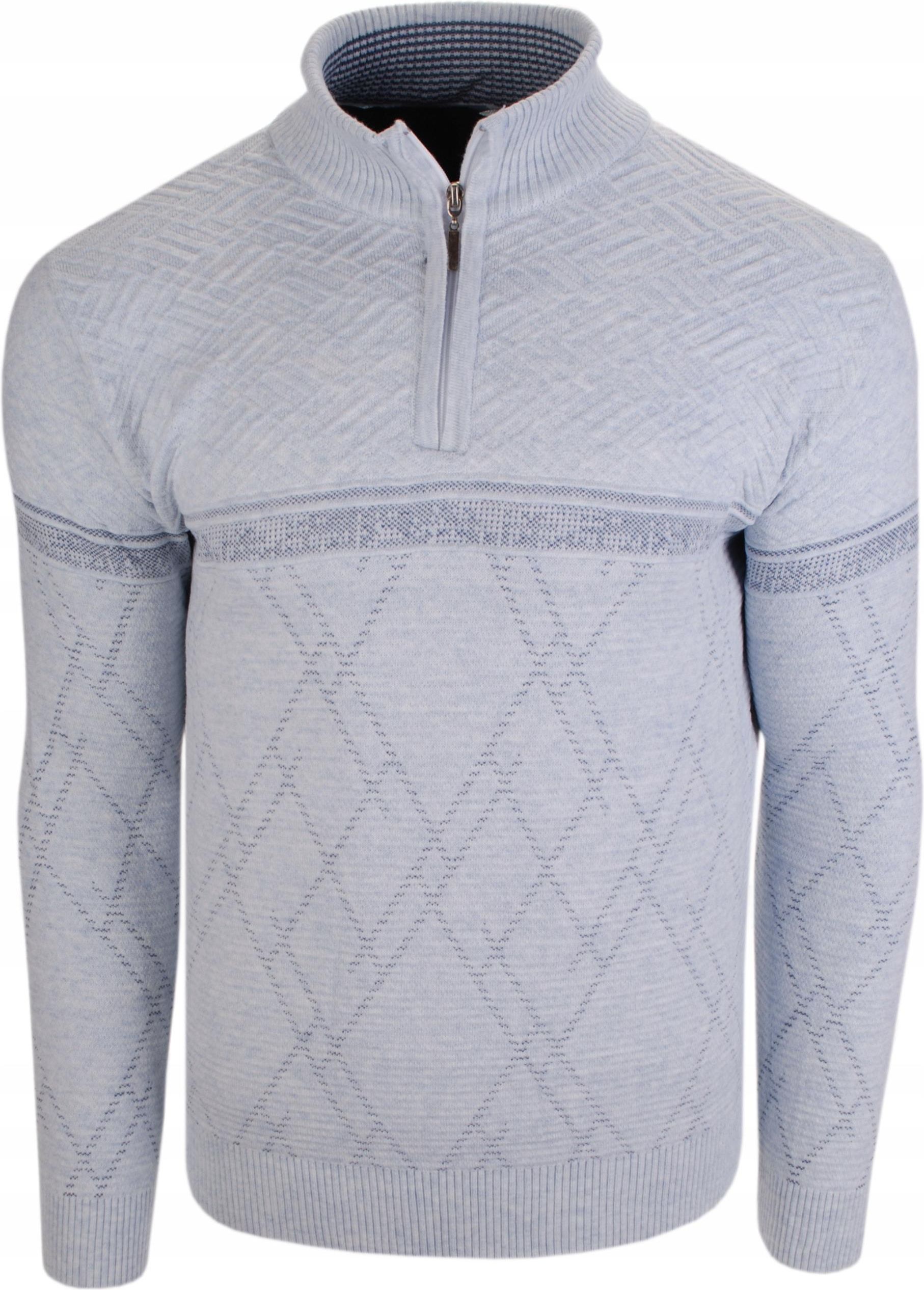Xxl-męski Sweter Golf Wełniany Na Zamek Wzór Norweski Ev 02 - Ceny i ...