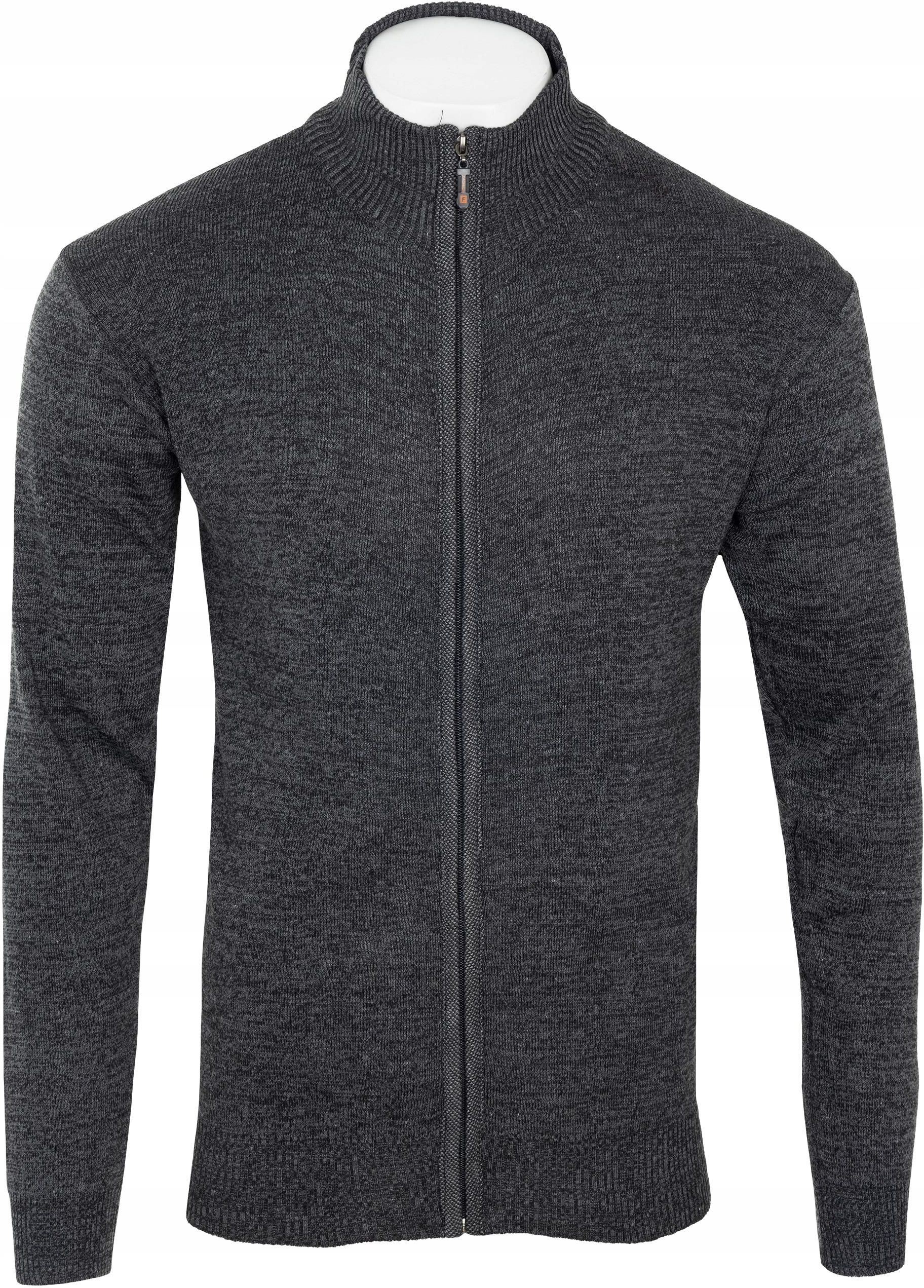 Sweter Męski Elastyczny Rozpinany Ciemno-szary 3XL - Ceny i opinie ...