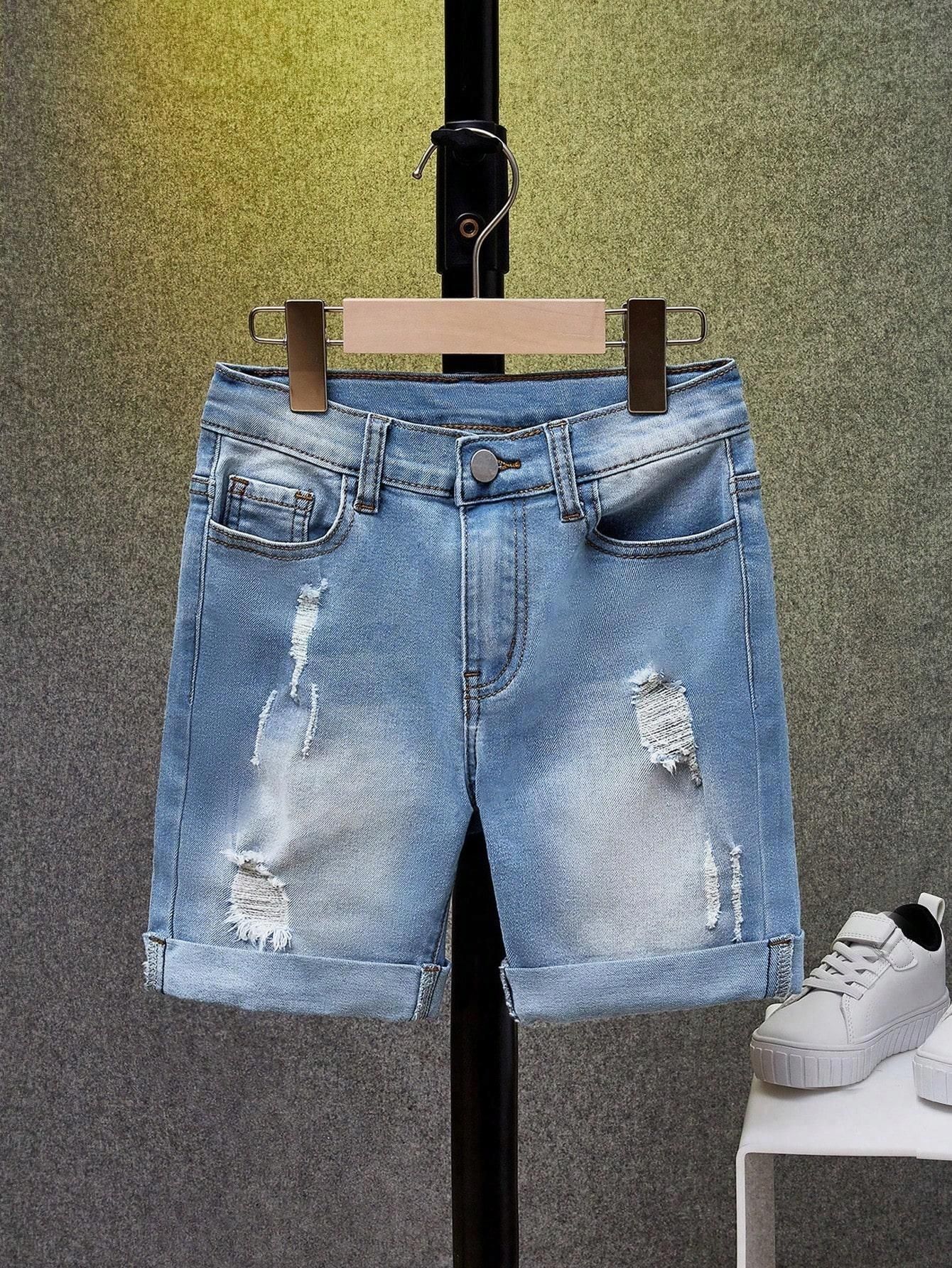 Kieszenie Ripped Gcc NF9__140/152 Shein Krótkie Spodenki Jeans - Ceny i ...