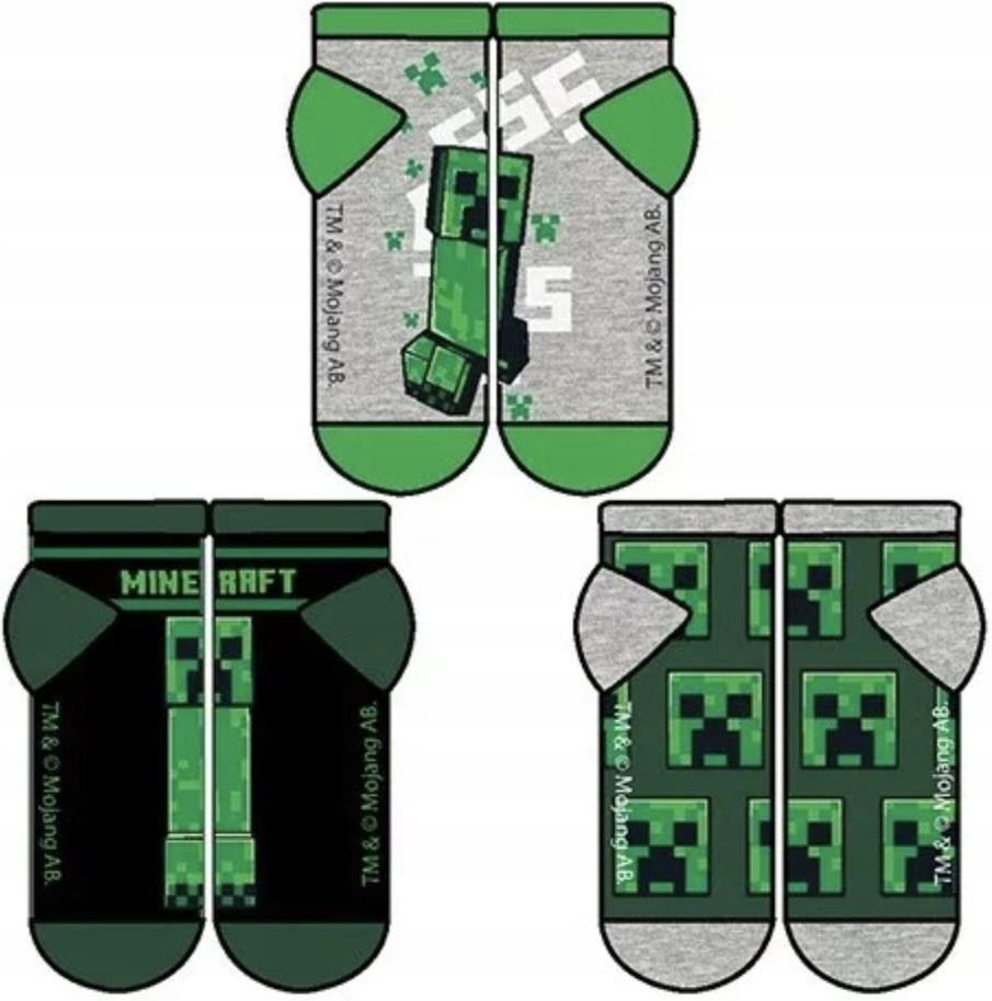 Skarpetki Minecraft Creeper 3PAK 23/26 - Ceny i opinie - Ceneo.pl