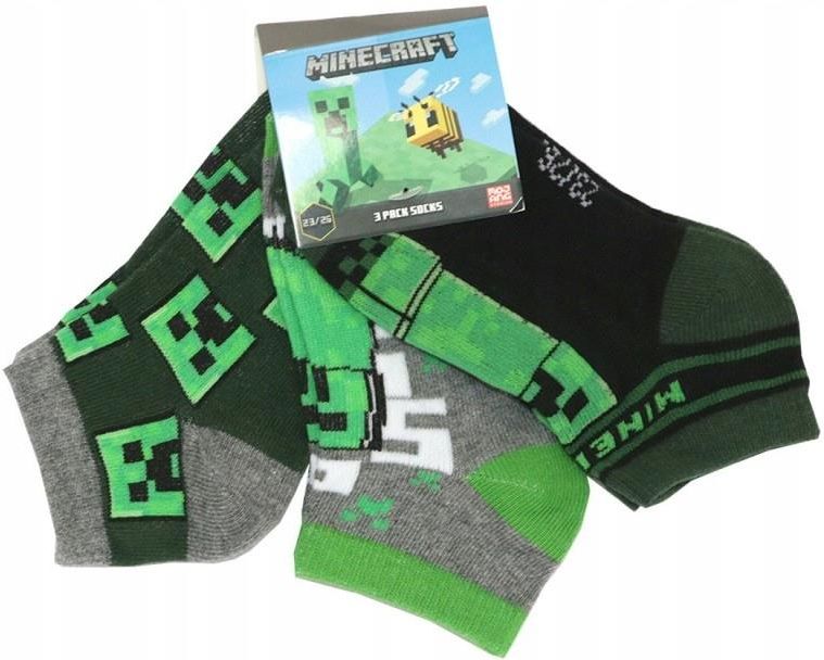 Skarpetki Minecraft Creeper 3PAK 23/26 - Ceny i opinie - Ceneo.pl