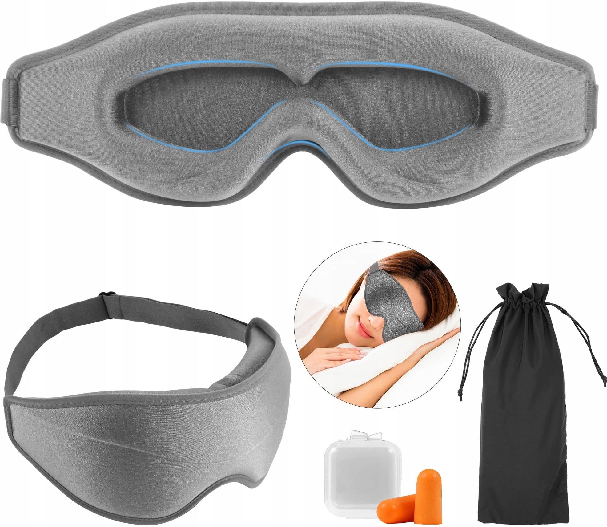 Szara Maska do Spania Miękka 3D Profilowanie - Ceny i opinie - Ceneo.pl