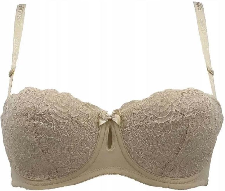 Biustonosz 85E bardotka beżowy stanik usztywniany - Ceny i opinie ...