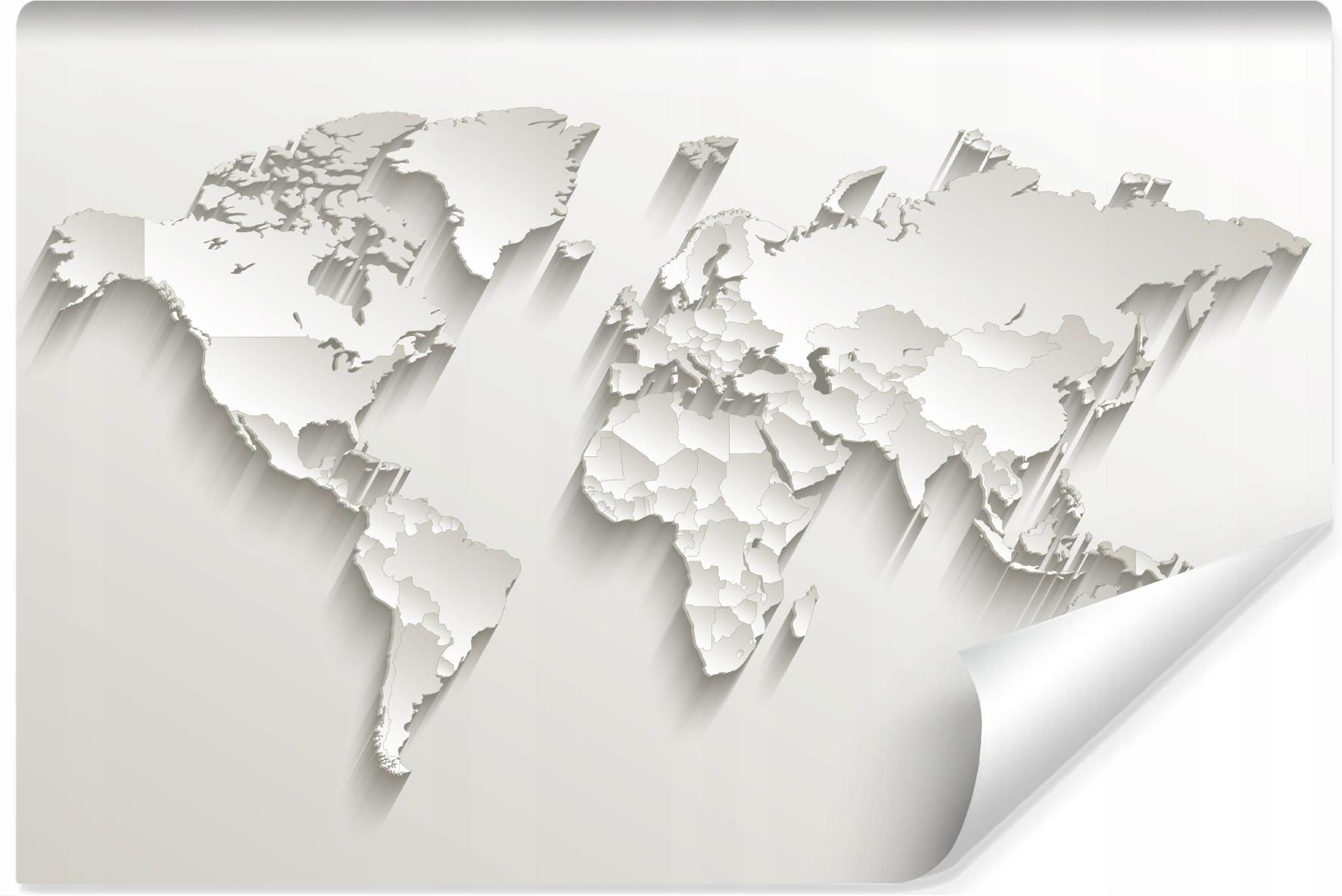 Muralo Fototapeta Mapa Świata Nowoczesny Efekt 3D Kontynenty 135X90 - Opinie i ceny na Ceneo.pl