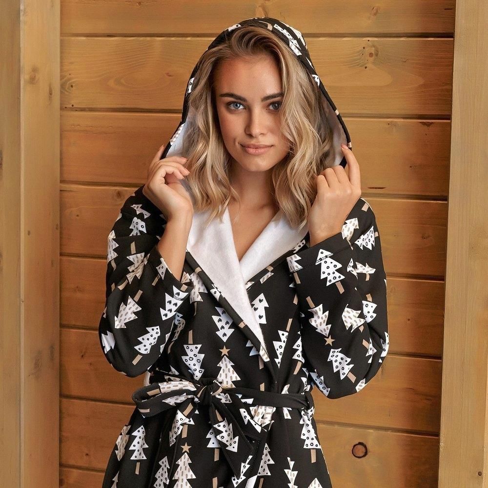 Dobranocka 4162 szlafrok w choinki *s* black - Ceny i opinie - Ceneo.pl