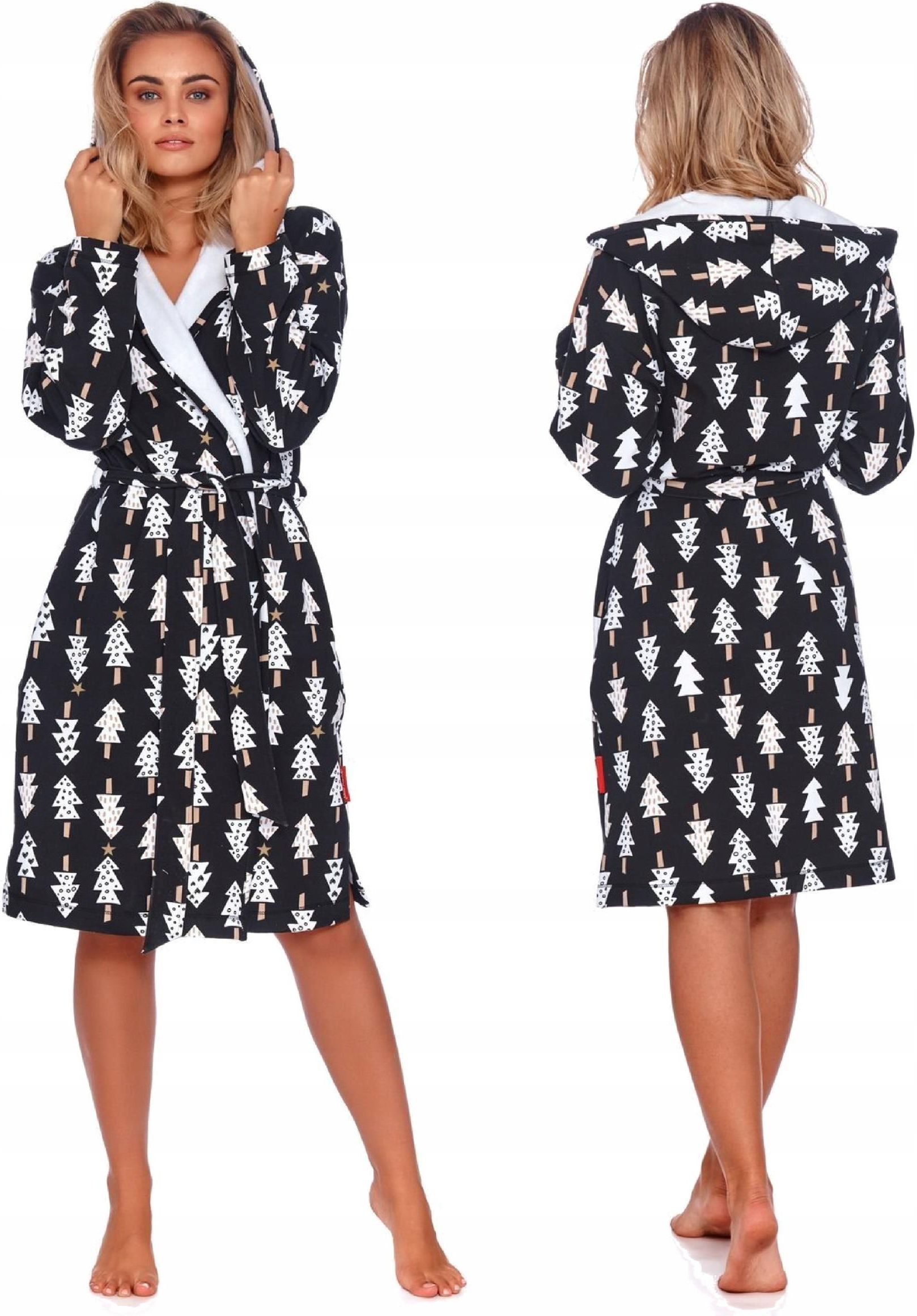 Dobranocka 4162 szlafrok w choinki *s* black - Ceny i opinie - Ceneo.pl