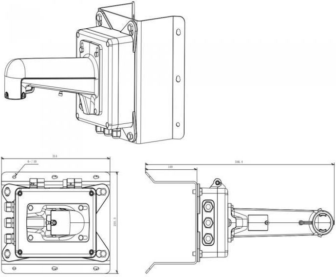 Hikvision Uchwyt Montażowa Do Kamer Ds-1602Zj-Box-Corner ...