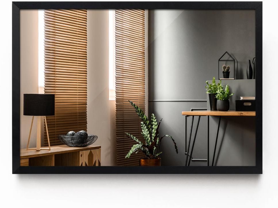 Lustromat.Pl Lustro Prostokątne Czarna Ramka Mdf 100x70cm - Opinie i ...