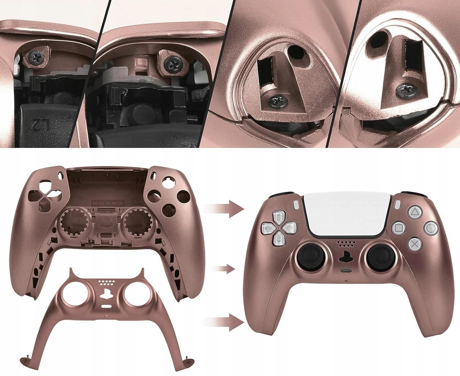 KBR Games Różowe Złoto Rose Gold Obudowa Pada Dualsense PS5 + Śrubokręt ...