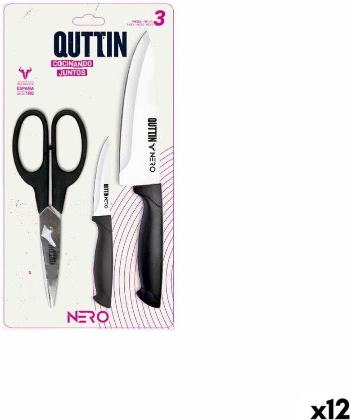 Quttin Zestaw Kuchenny Nero Czarny 3 Części 12Szt. (S2232092) - Opinie ...