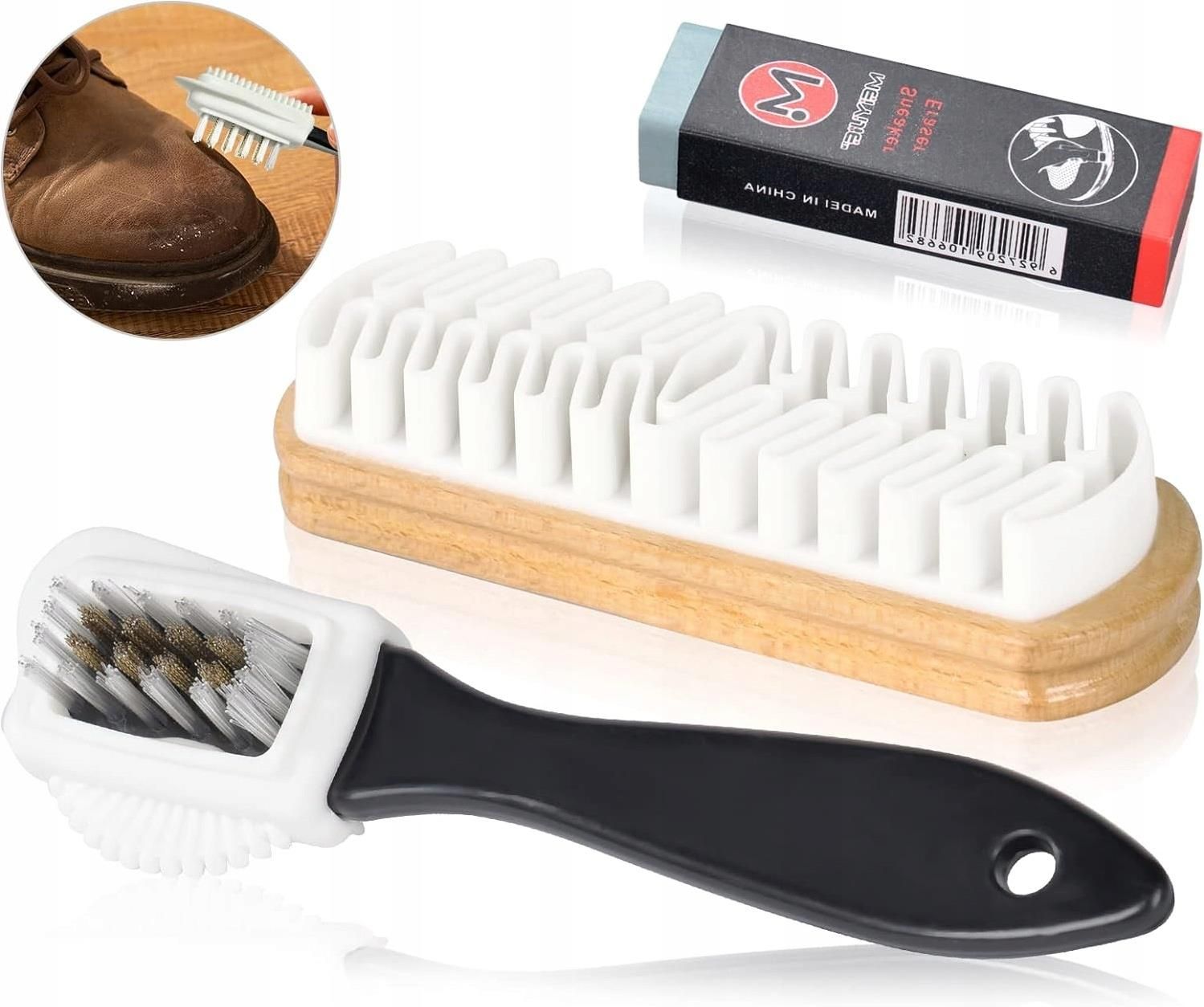 Profesjonalny zestaw szczotek do czyszczenia ZAMSZU nubuk 4szt ...