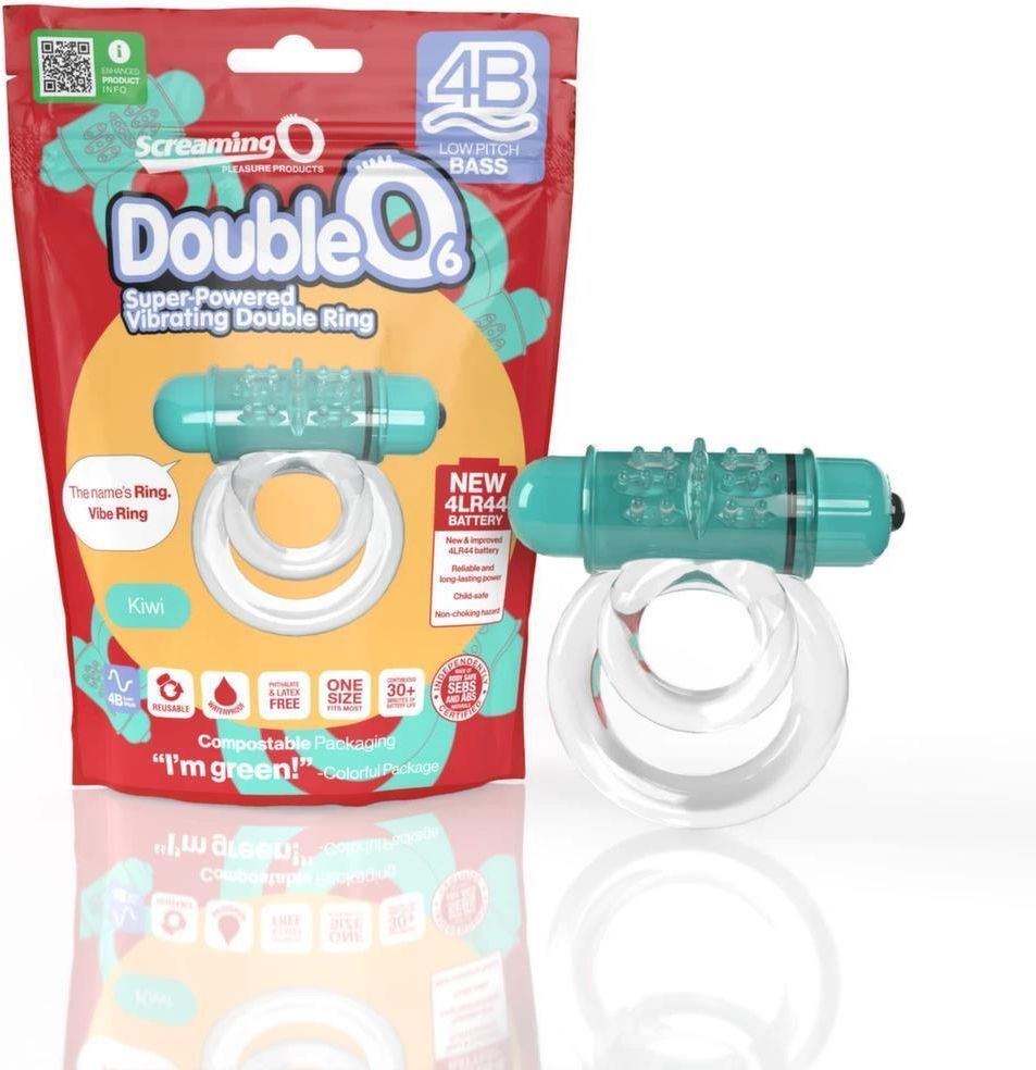 The Screaming O 4B Doubleo 6 Podwójny Pierścień Na Penisa Wibrujący Zielony - Ceneo.pl