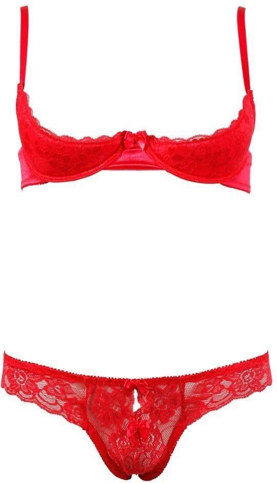 Cottelli Lingerie Half Cup Bra Set 75B/S - Ceneo.pl