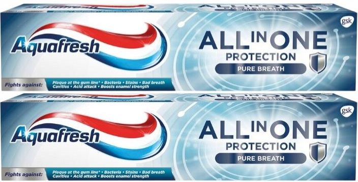 Aquafresh All In One Protection Pure Breath 2x100 ml - Opinie i ceny na ...