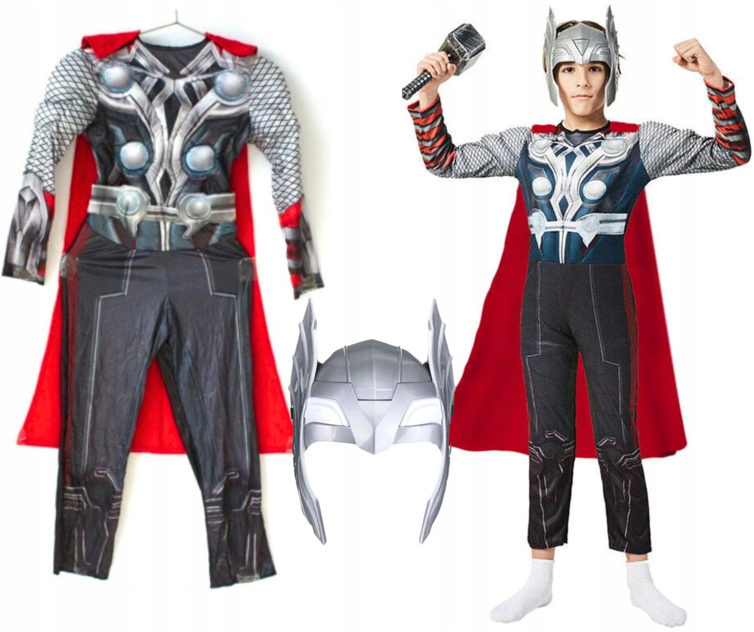 Strój Thor Superbohater Przebranie Maska Karnawał 134-140 1633317174 ...